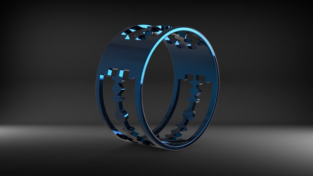 Ring with blade 3D model 3D printable | CGTrader