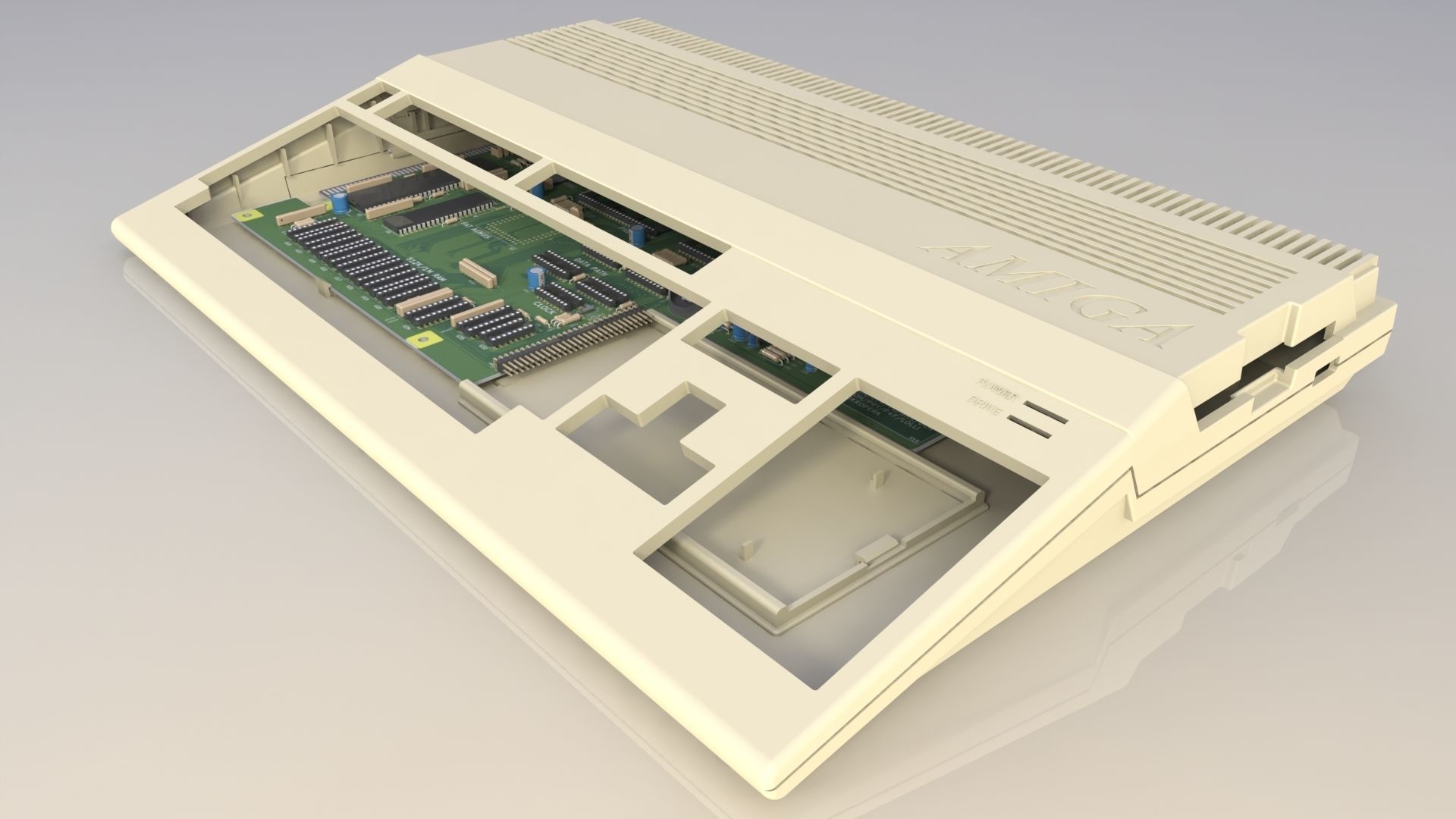 Commodore Amiga 500 3d printed enclosure 3D model 3D printable | CGTrader