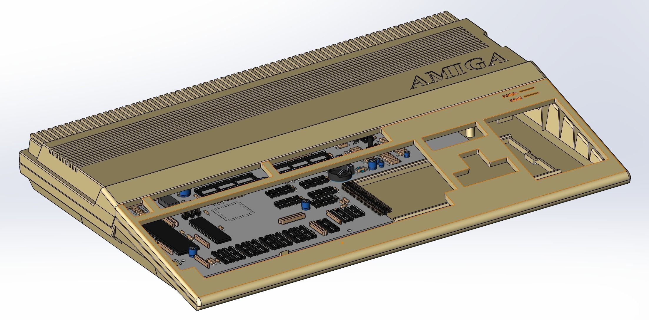 Commodore Amiga 500 3d printed enclosure 3D model 3D printable | CGTrader