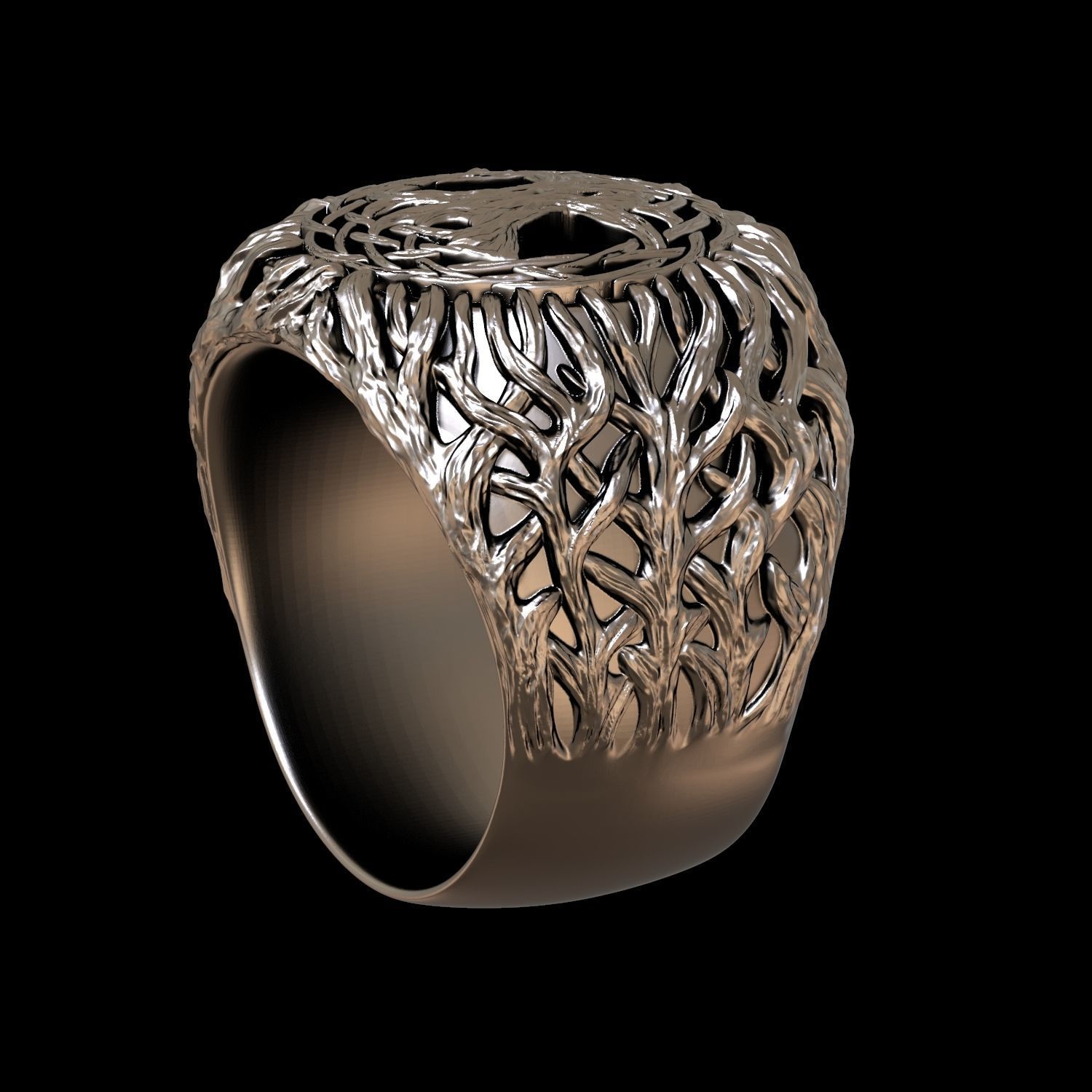 Tree of life ring printable 3D model 3D printable | CGTrader