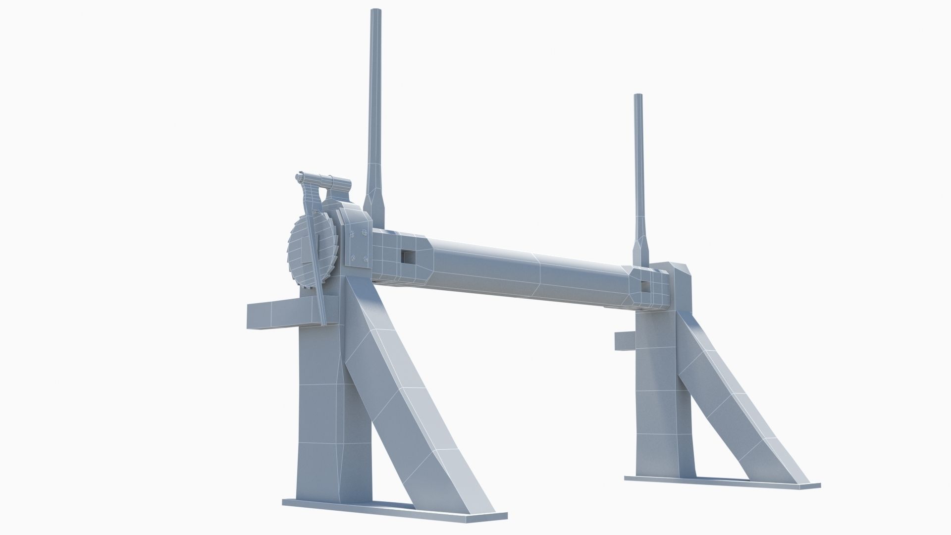 3D model Medieval castle gate winch VR / AR / low-poly | CGTrader