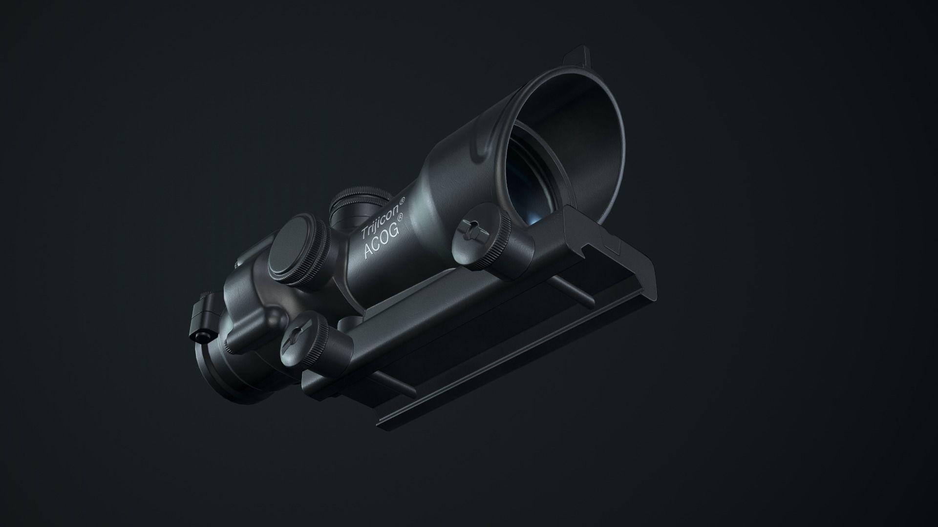 3D model Trijcon ACOG scope 4x32 VR / AR / low-poly | CGTrader