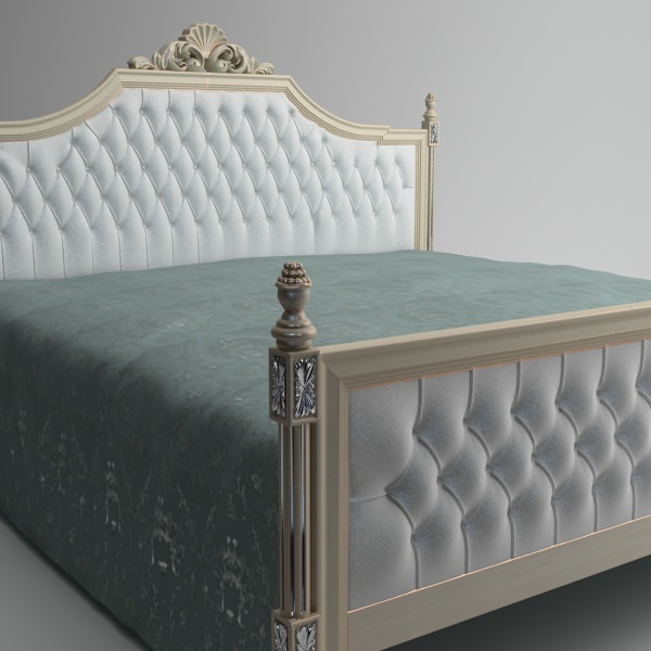 Traditional Style Bed 3D model | CGTrader