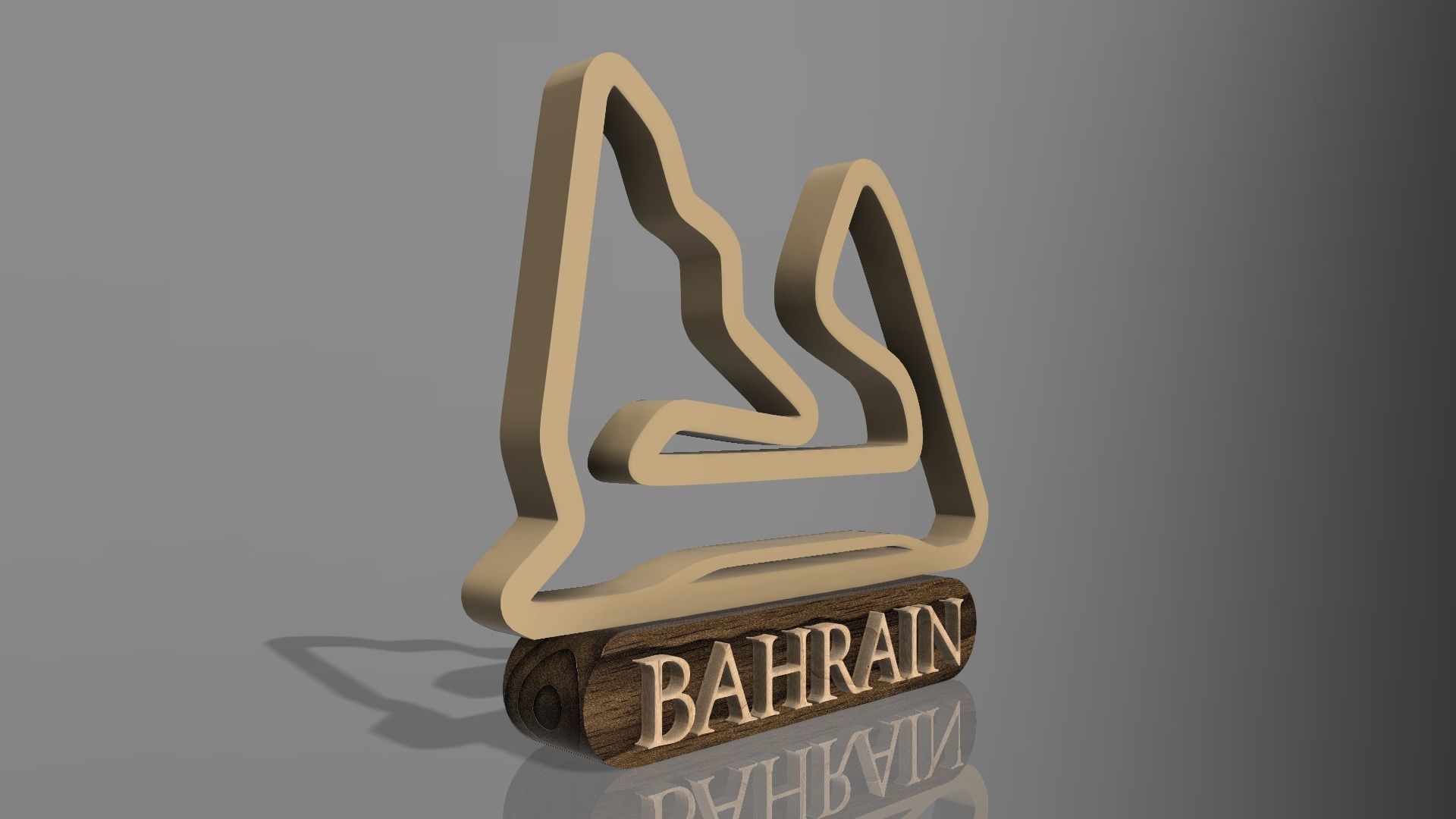 F1 Bahrain Race Track STL OBJ FBX Files 3D Print Fusion 360 3D model 3D ...