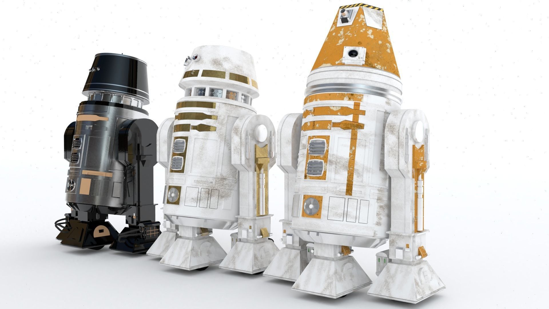 R2D2 and other astromech - Star Wars 3D model | CGTrader