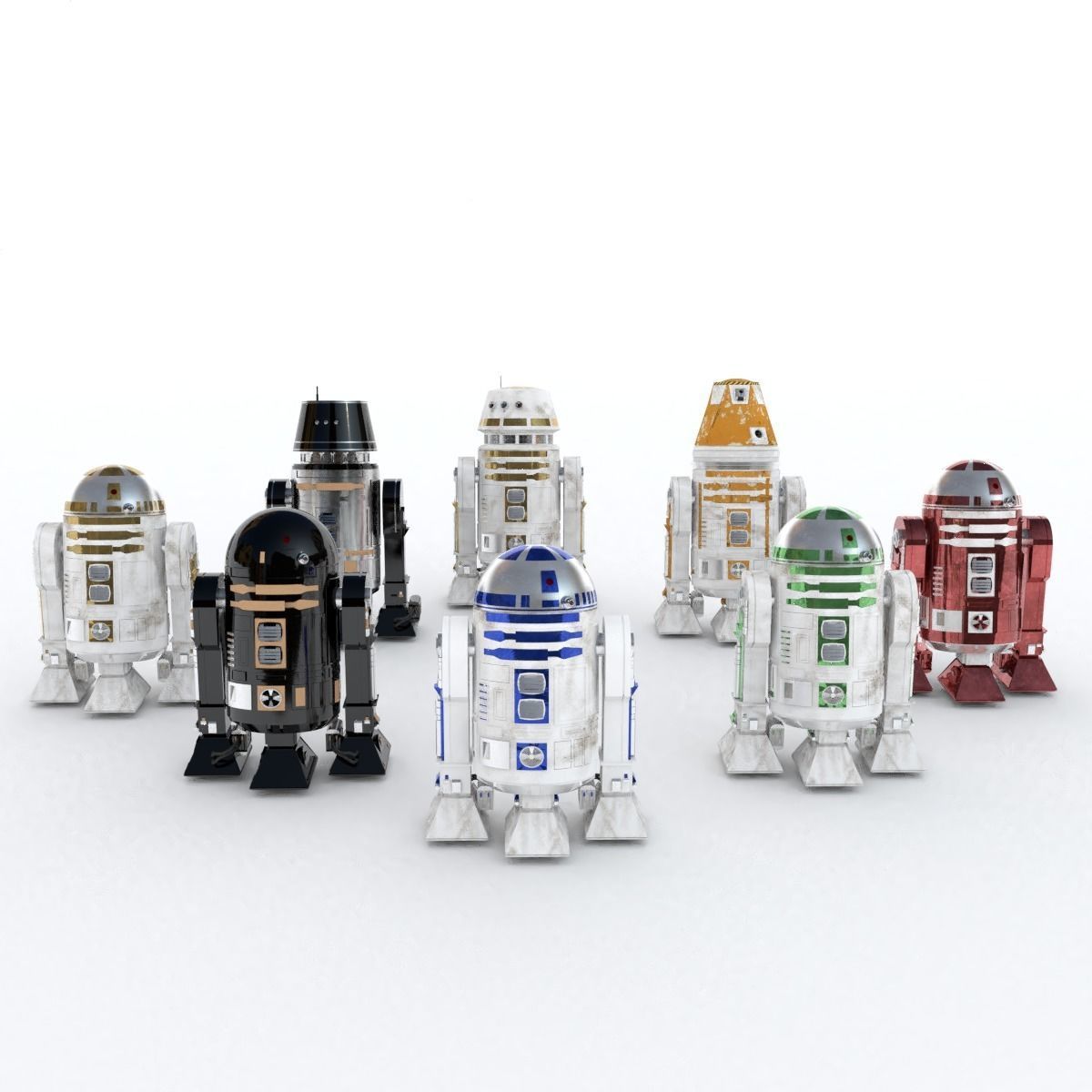 R2D2 and other astromech - Star Wars 3D model | CGTrader