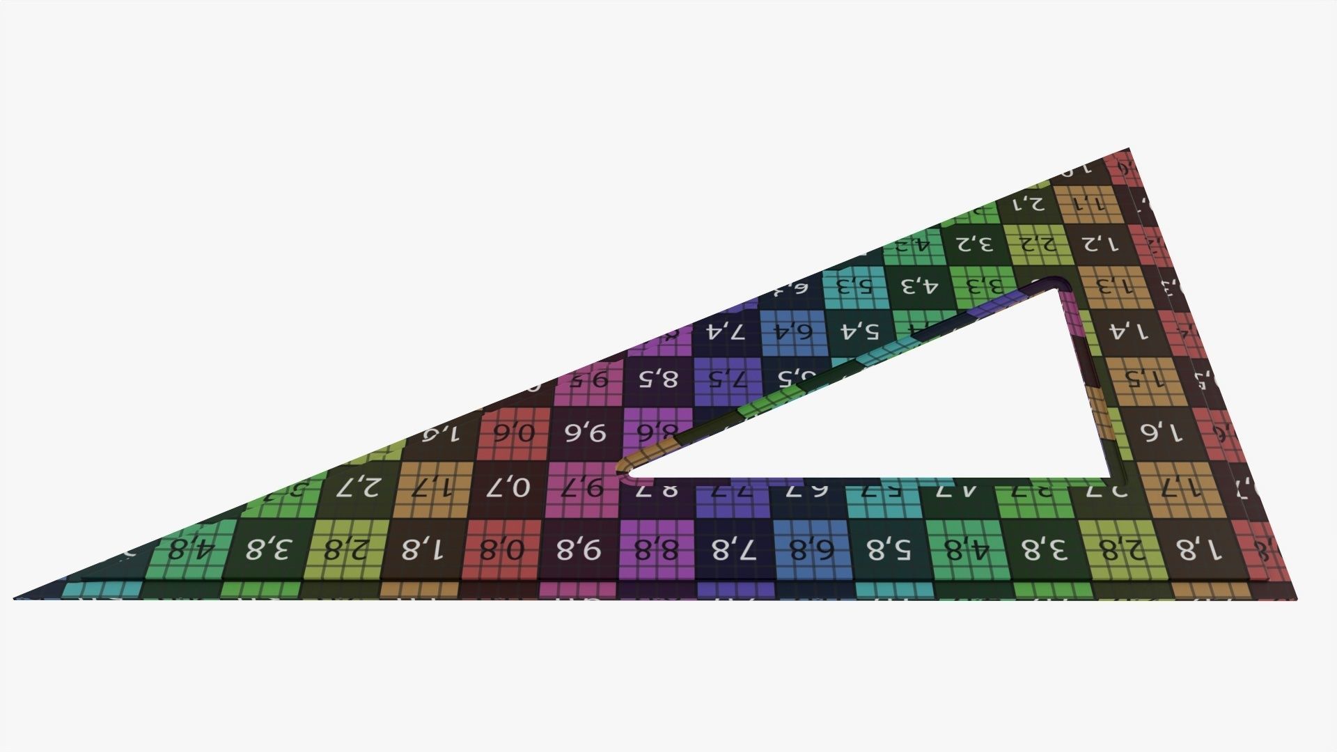 Ruler three-sided 01 3D model | CGTrader