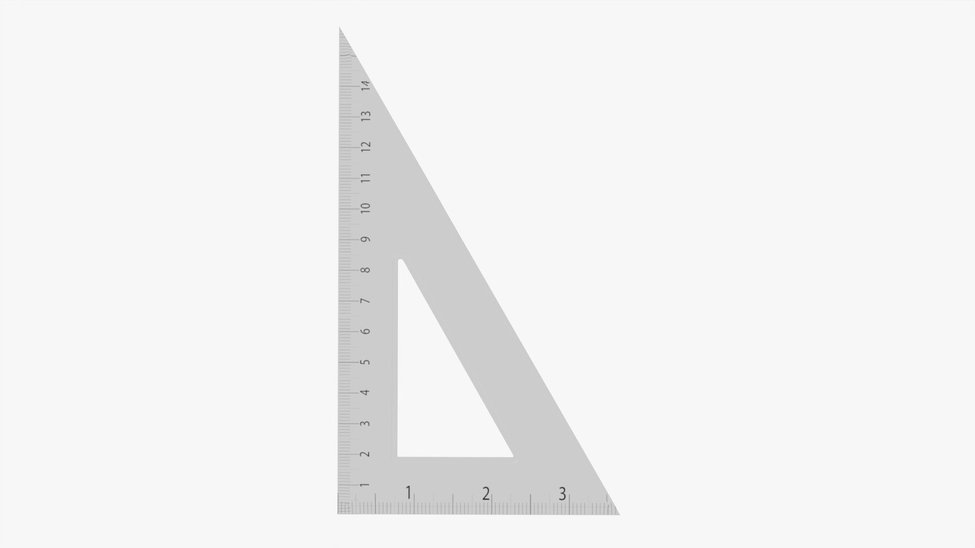 Ruler three-sided 01 3D model | CGTrader
