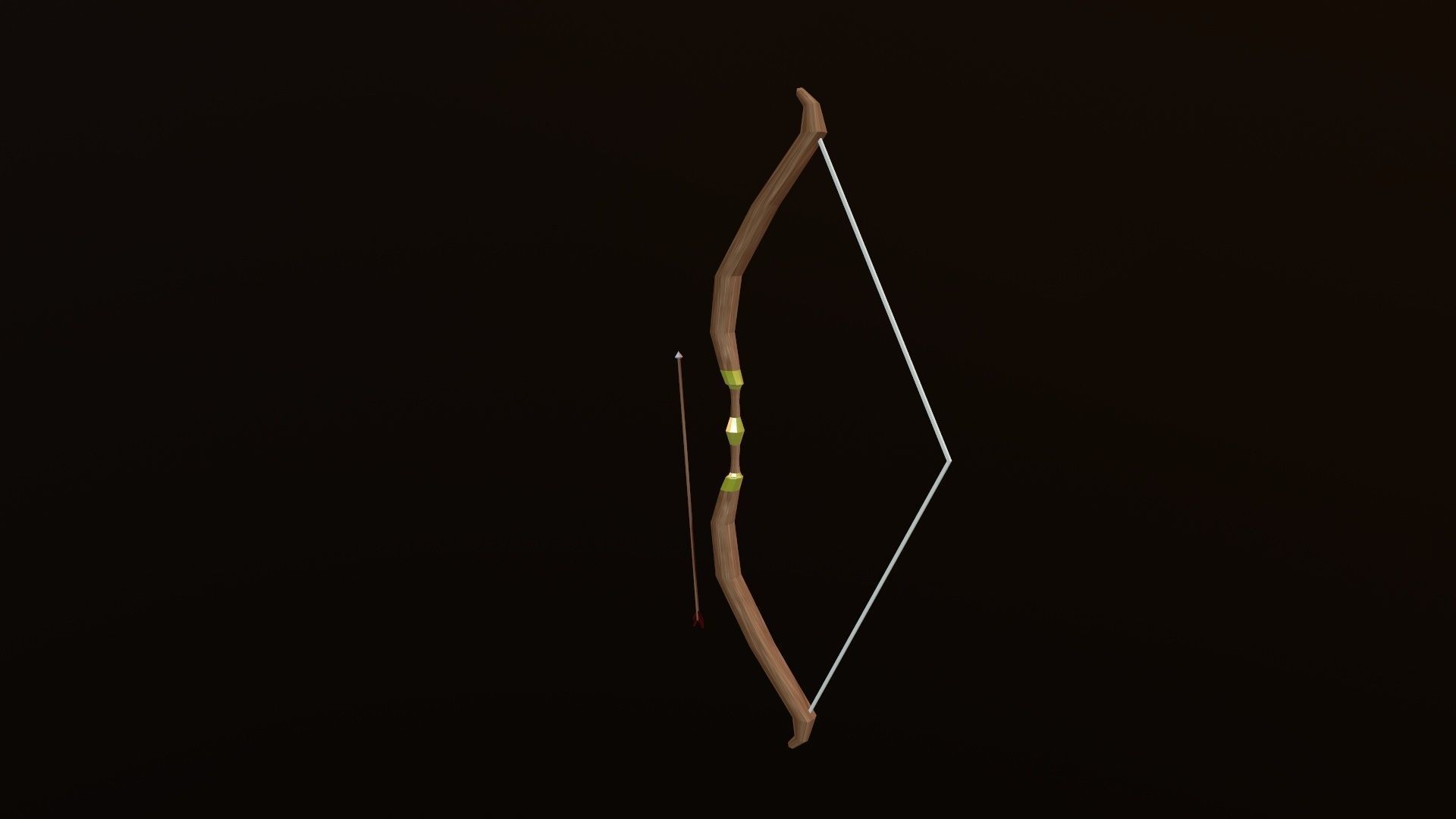 3D model Bow and arrow VR / AR / low-poly | CGTrader