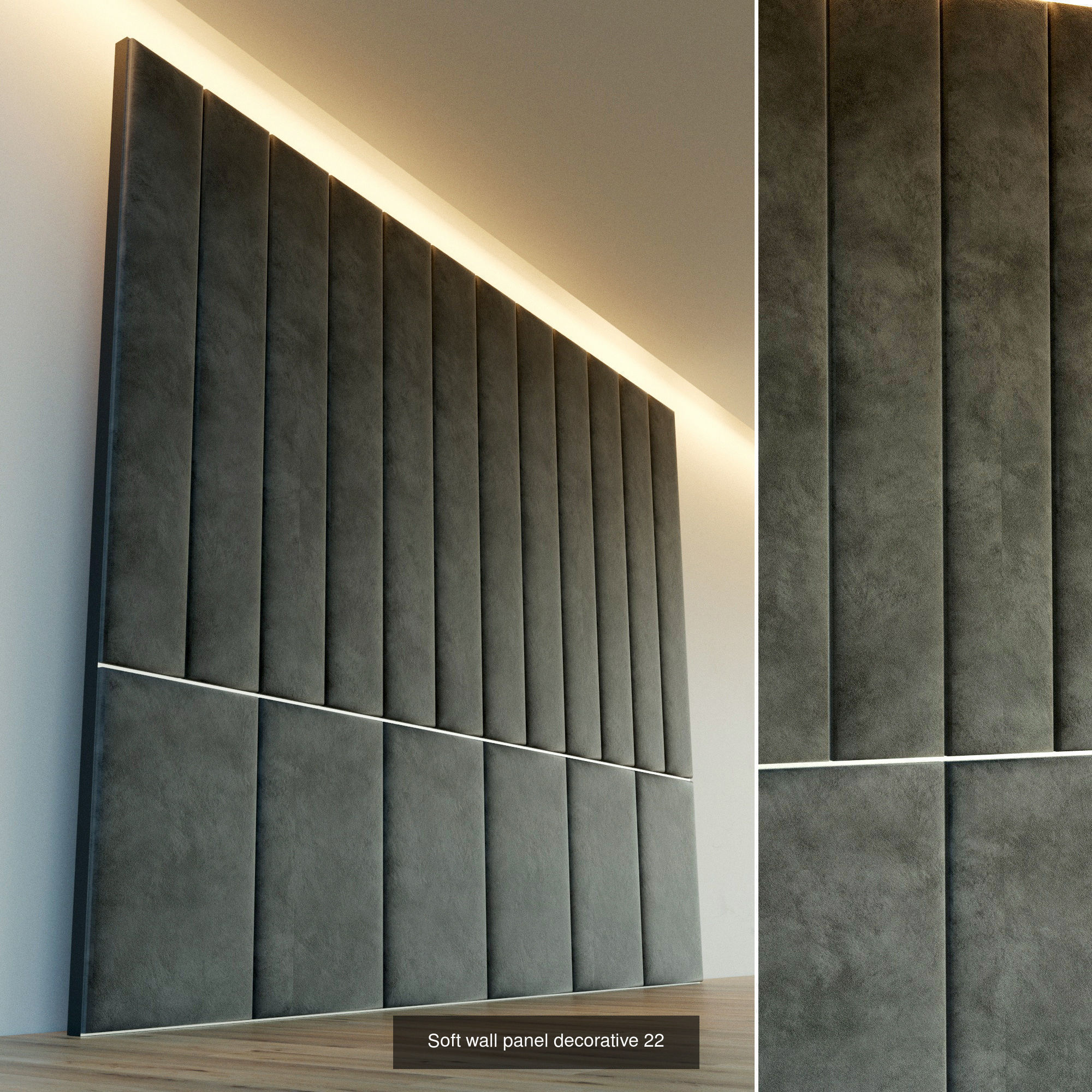 Soft wall panel decorative Collection 5 | CGTrader