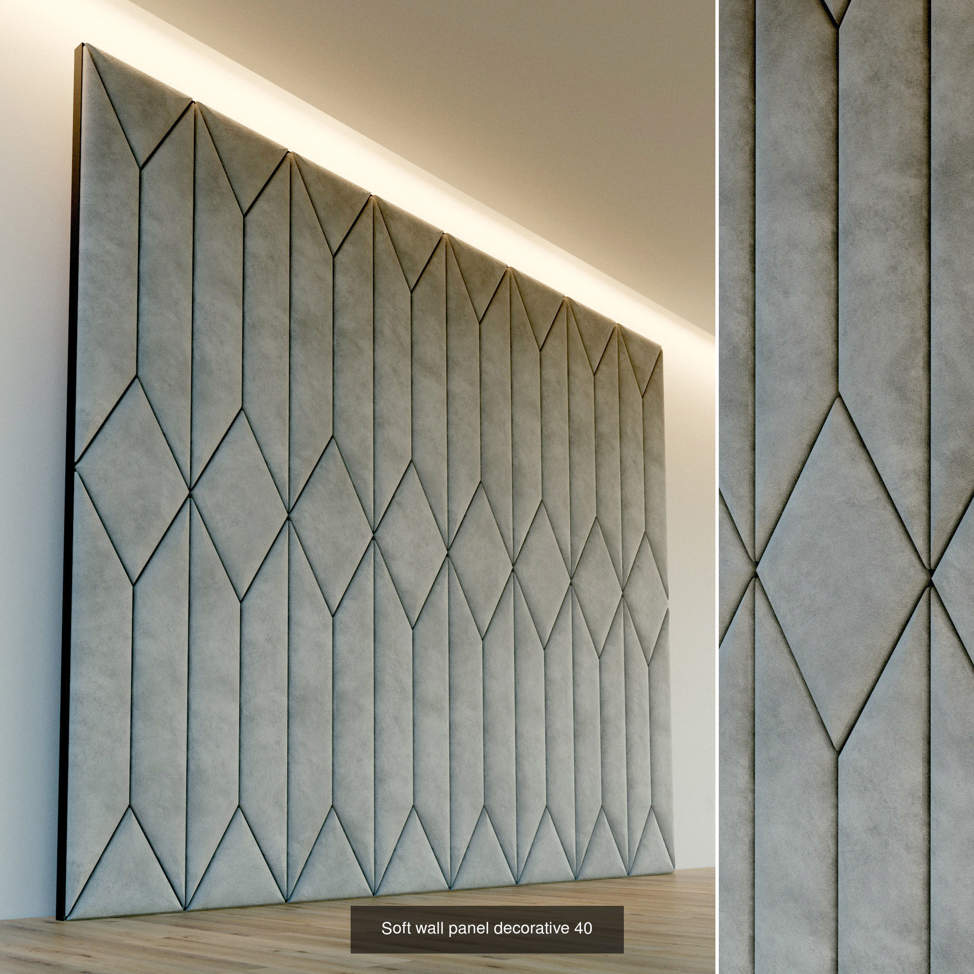 Soft wall panel decorative Collection 8 | CGTrader