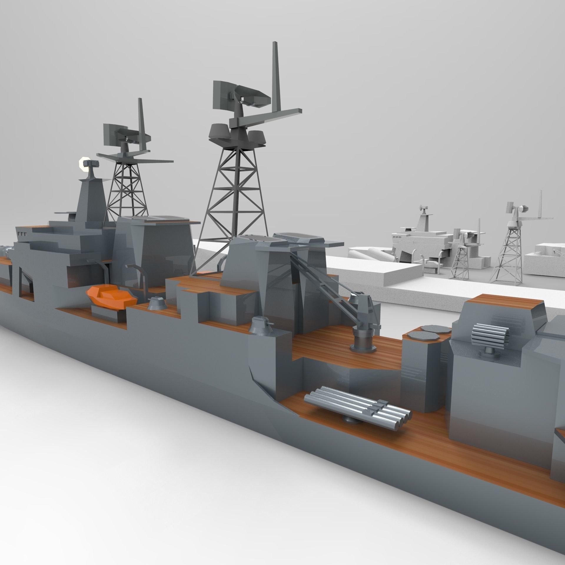 Battle ship military 3d printing 3D model 3D printable | CGTrader