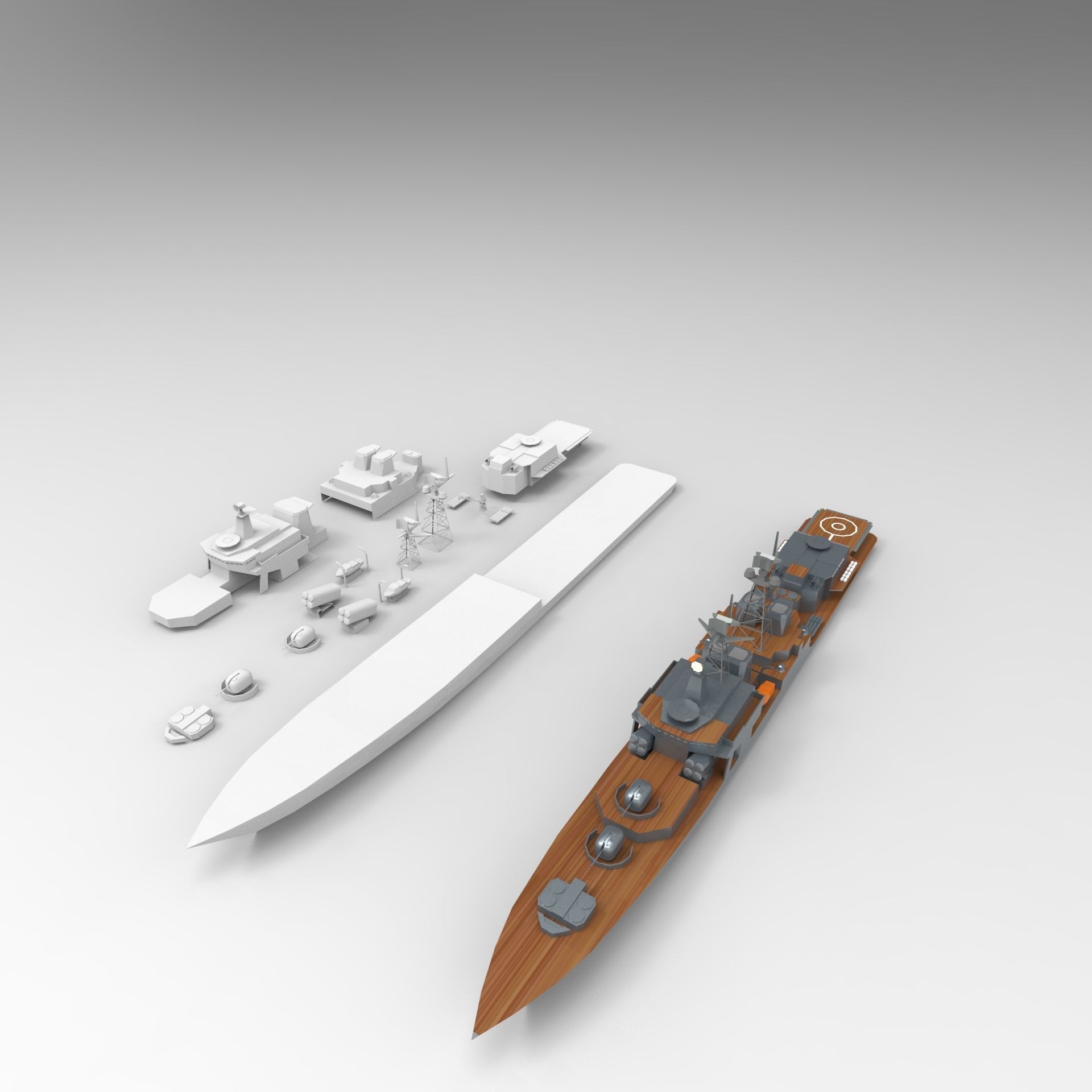 Battle ship military 3d printing 3D model 3D printable | CGTrader