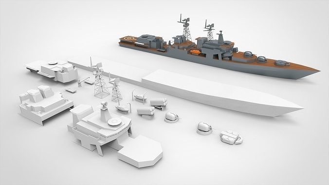 Battle ship military 3d printing 3D model 3D printable | CGTrader