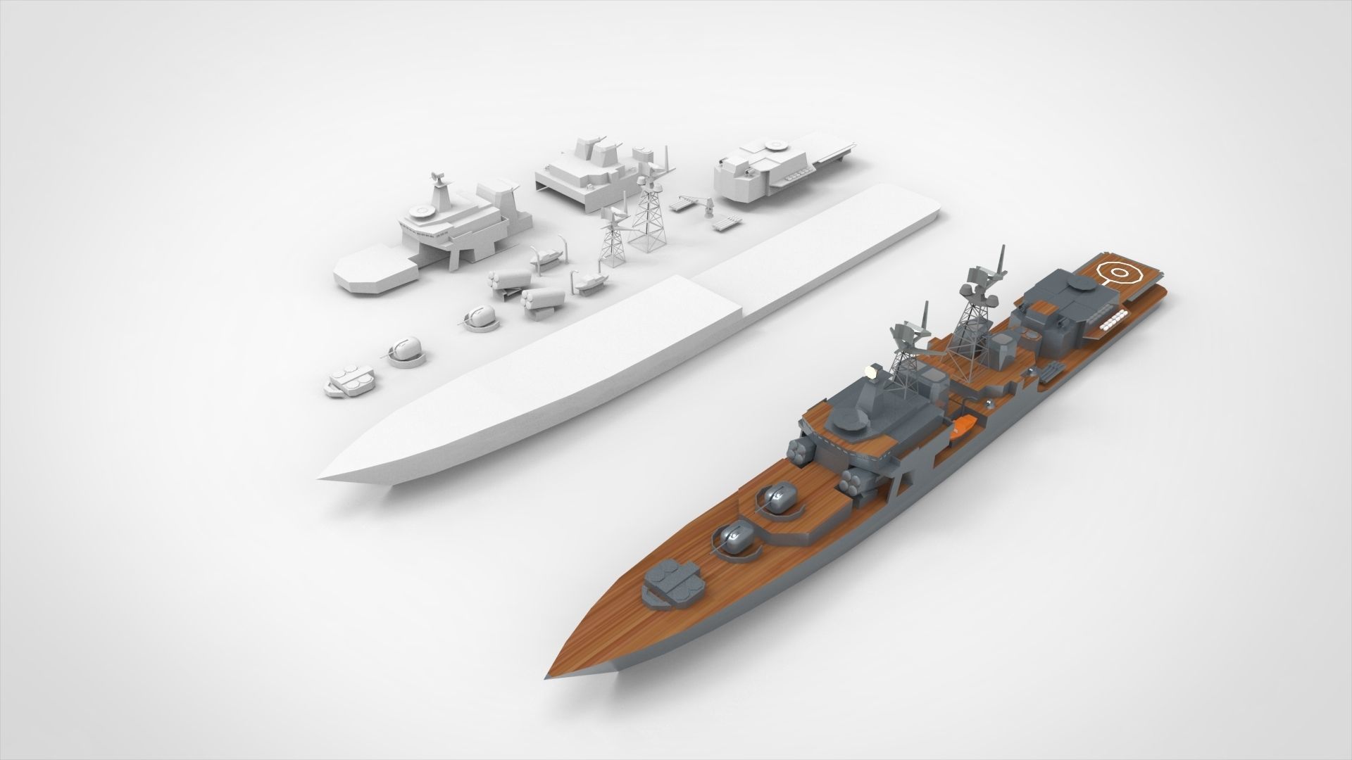 Battle ship military 3d printing 3D model 3D printable | CGTrader