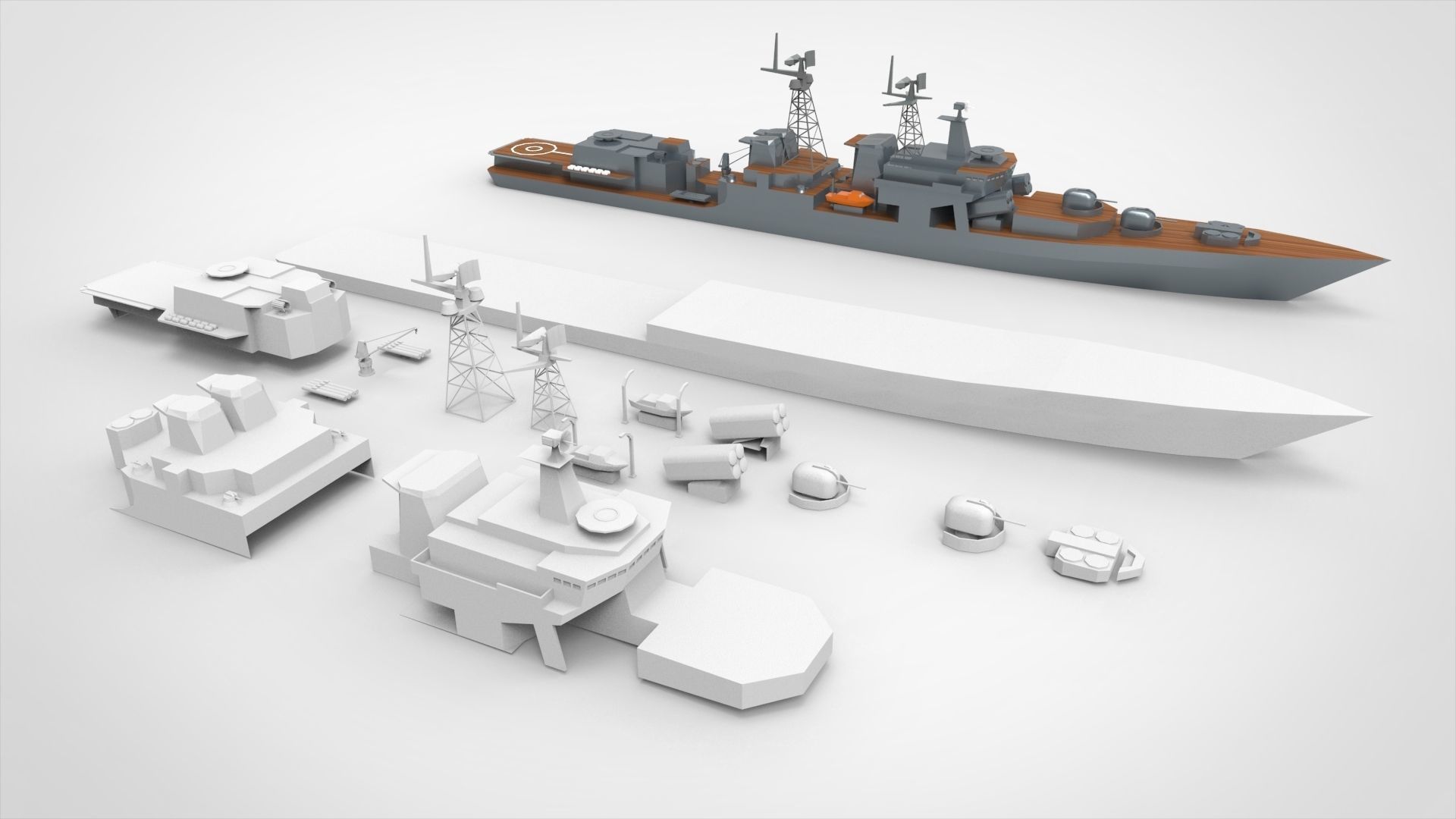 Battle ship military 3d printing 3D model 3D printable | CGTrader