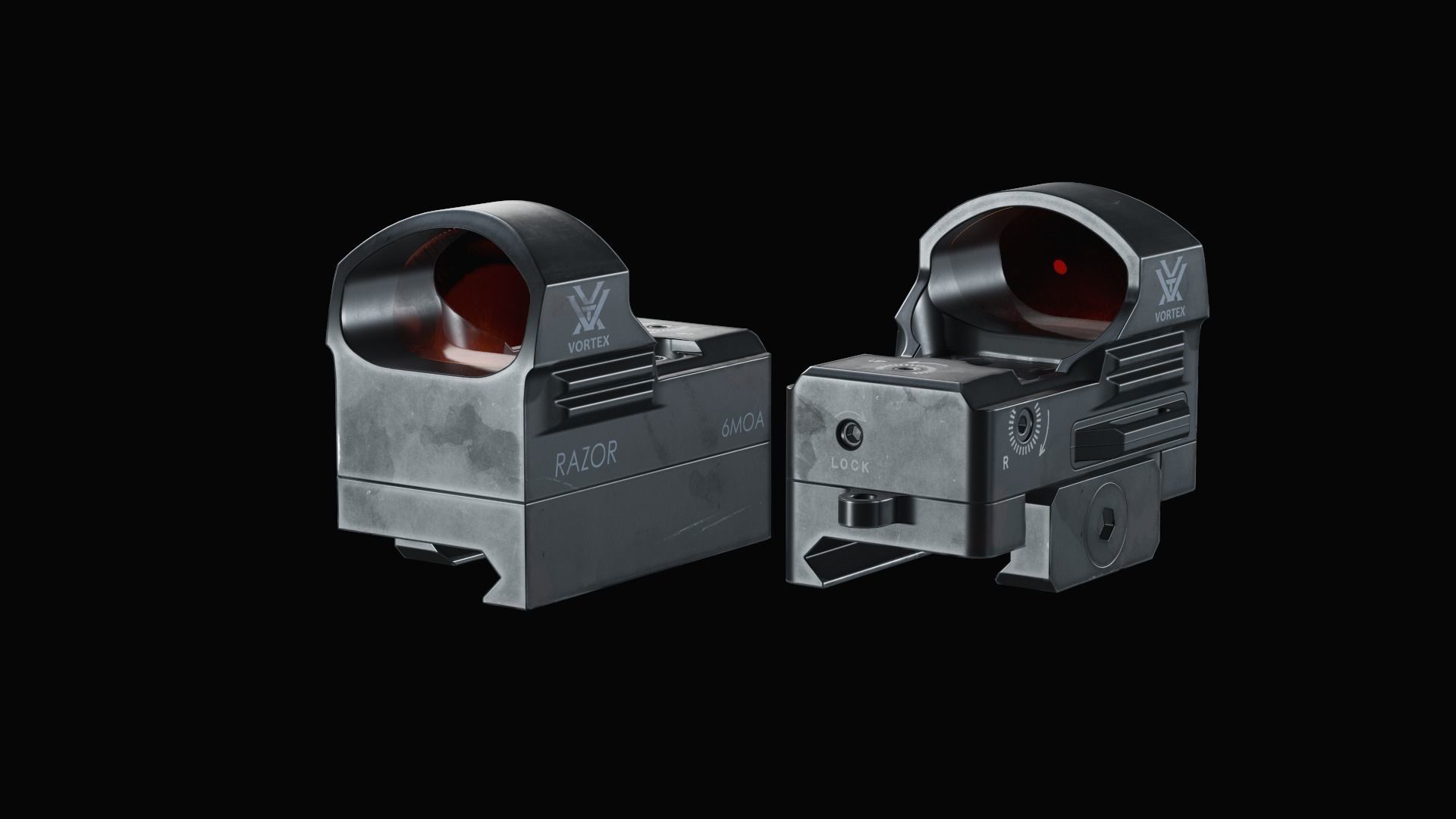 3D model Vortex Razor 6 moa red dot sight VR / AR / low-poly | CGTrader