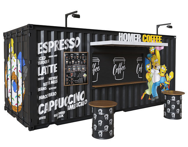 Coffee Shop Container 3D model | CGTrader