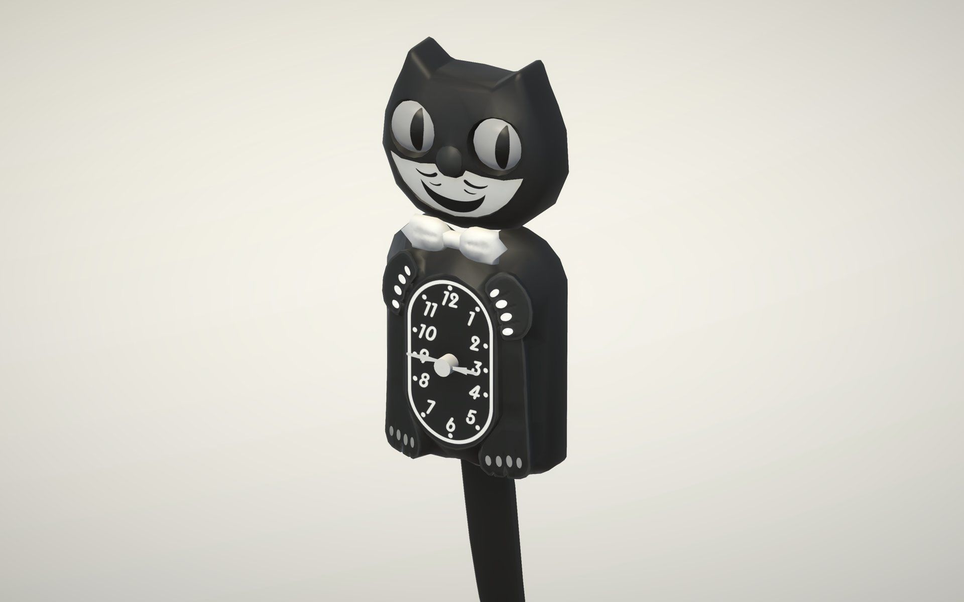 3D model Black Cat Clock VR / AR / low-poly | CGTrader