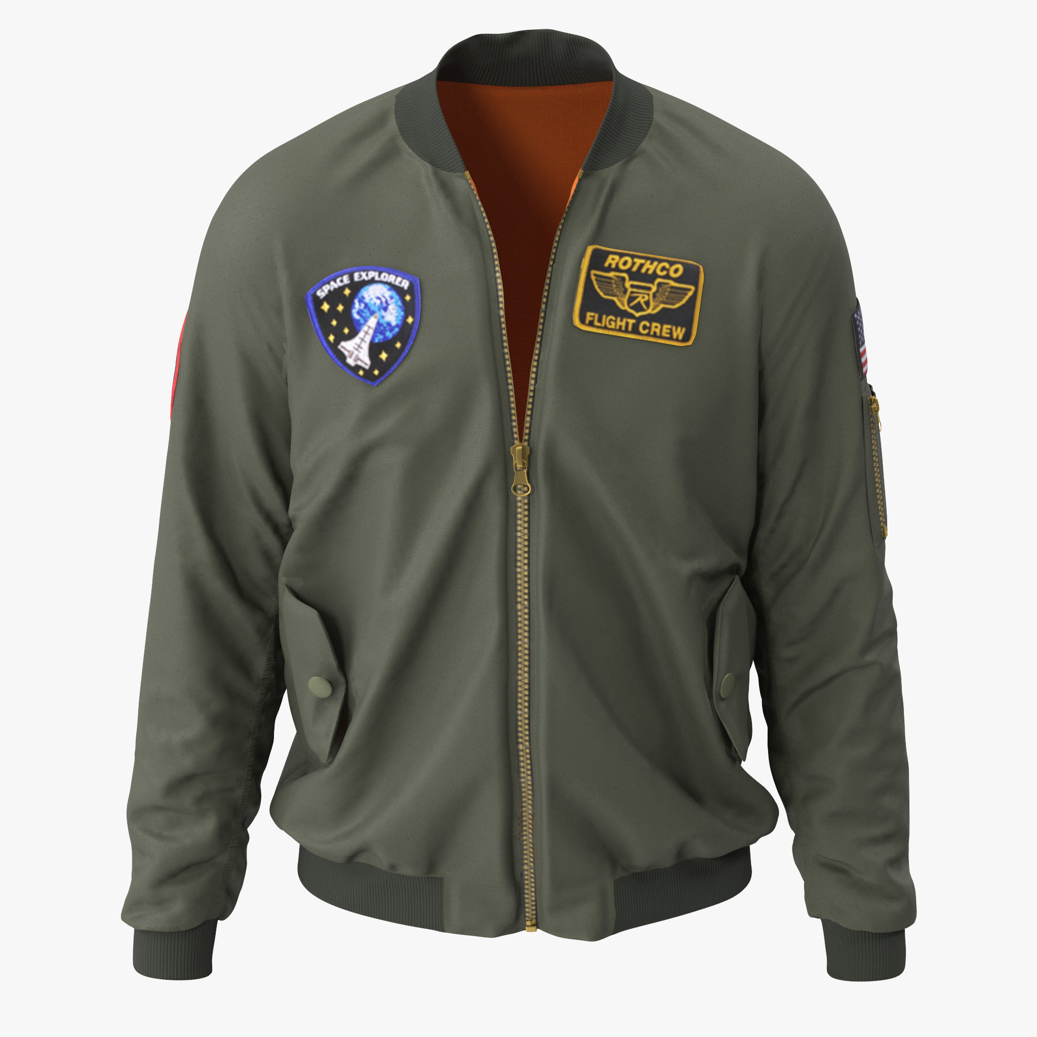 Flight Jacket 3D model | CGTrader