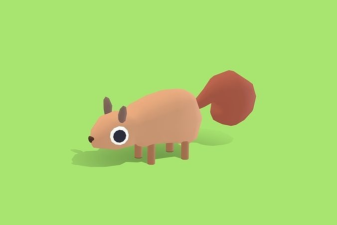 3D model Hazel the Squirrel - Quirky Series VR / AR / low-poly | CGTrader
