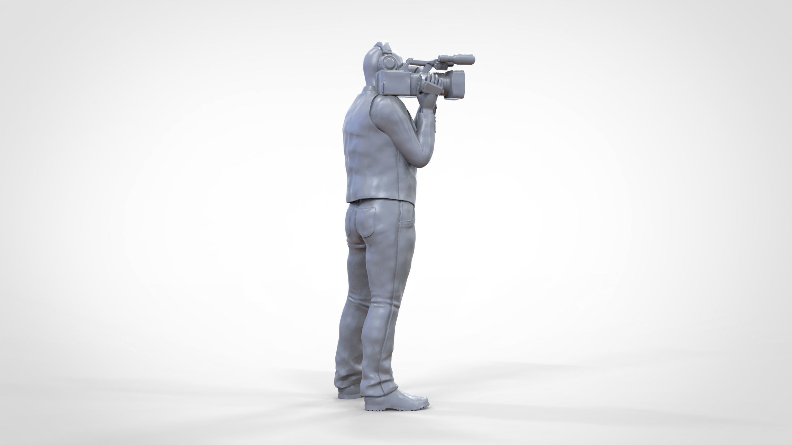 N1 Cameraman camera on shoulder 3D model 3D printable | CGTrader