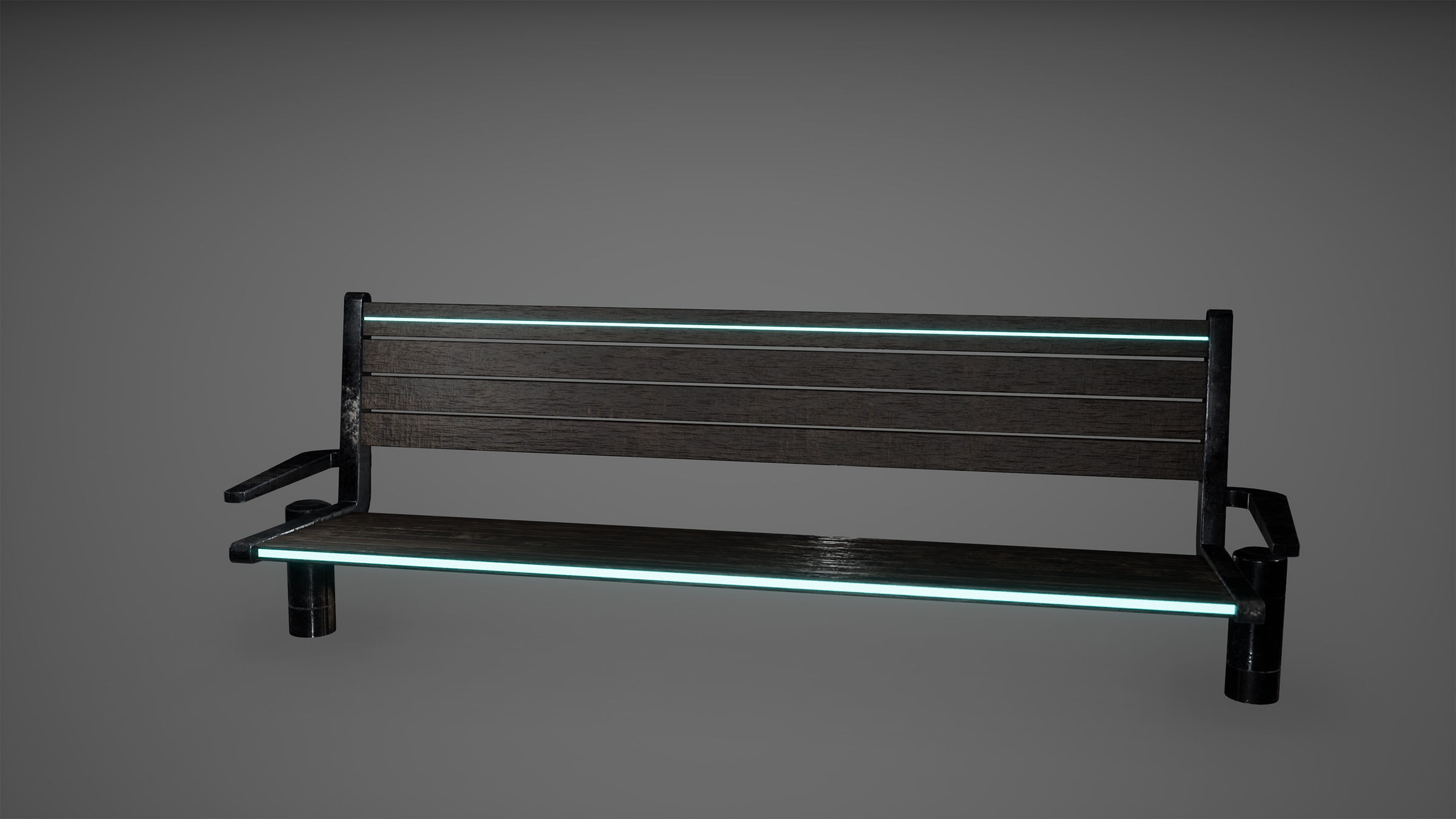 3D model Cyberpunk Bench Game Ready VR / AR / low-poly | CGTrader