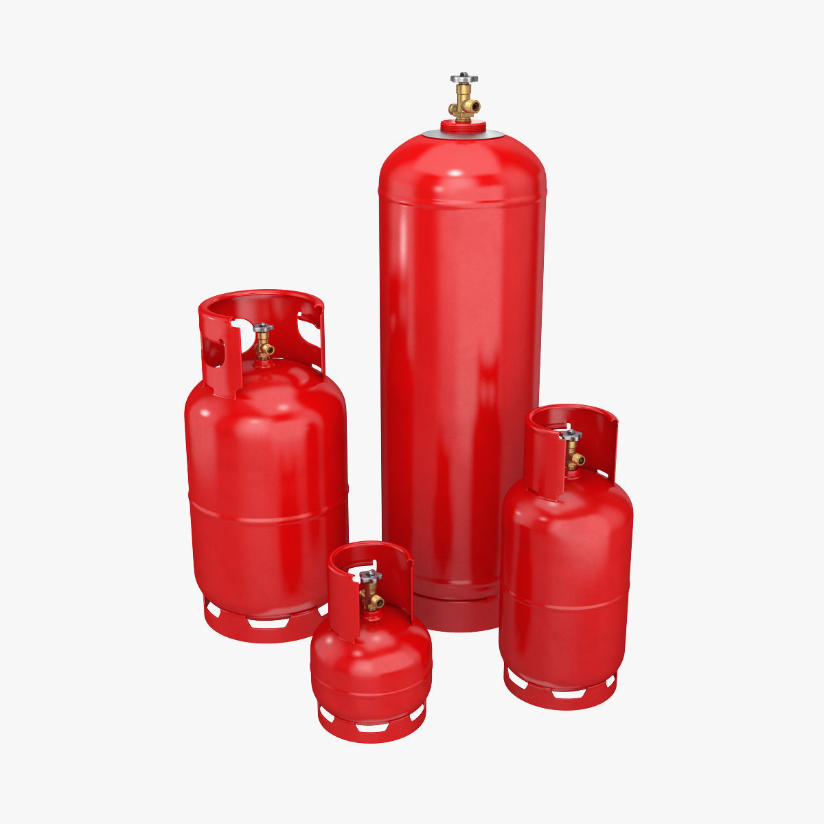 Gas cylinders collection 3D model | CGTrader