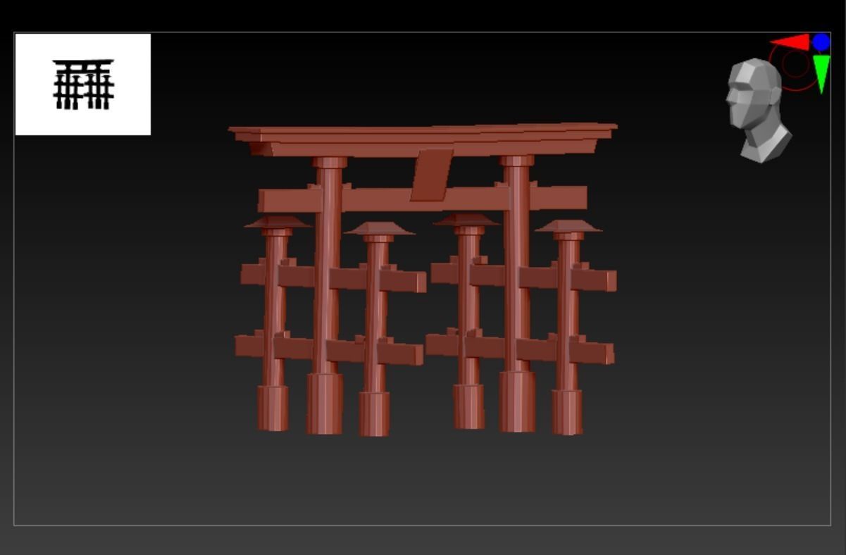 3D model Itsukushima Shrine - Torii Gate VR / AR / low-poly | CGTrader