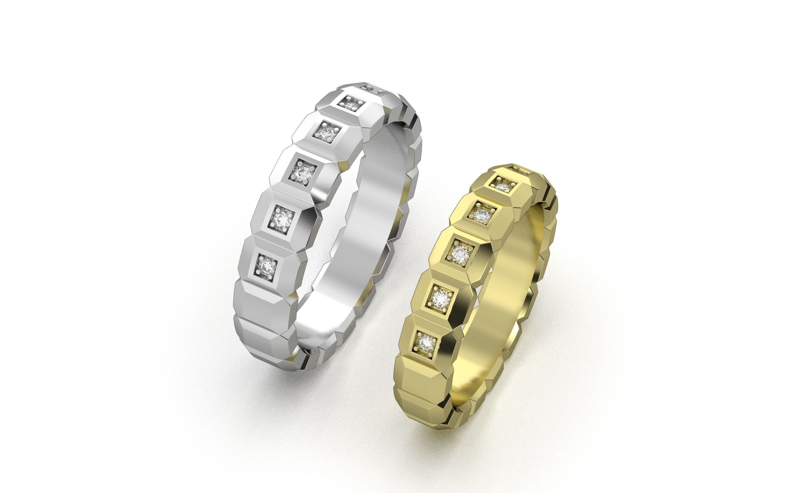 Chopard 2 rings 3D model 3D printable | CGTrader