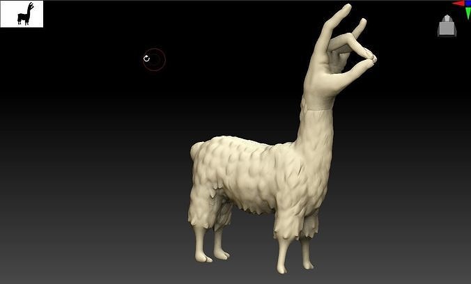 Hand Llama 3D model 3D printable | CGTrader