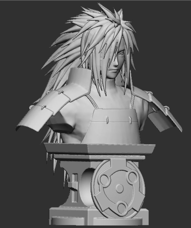 UCHIHA MADARA BUST 3D model 3D printable | CGTrader