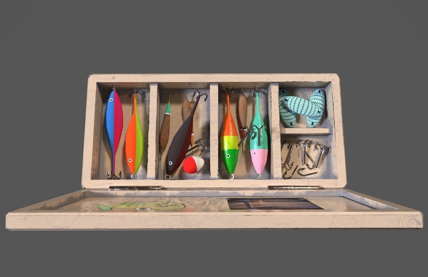 3D model Low-poly handpainted fishermans box VR / AR / low-poly | CGTrader