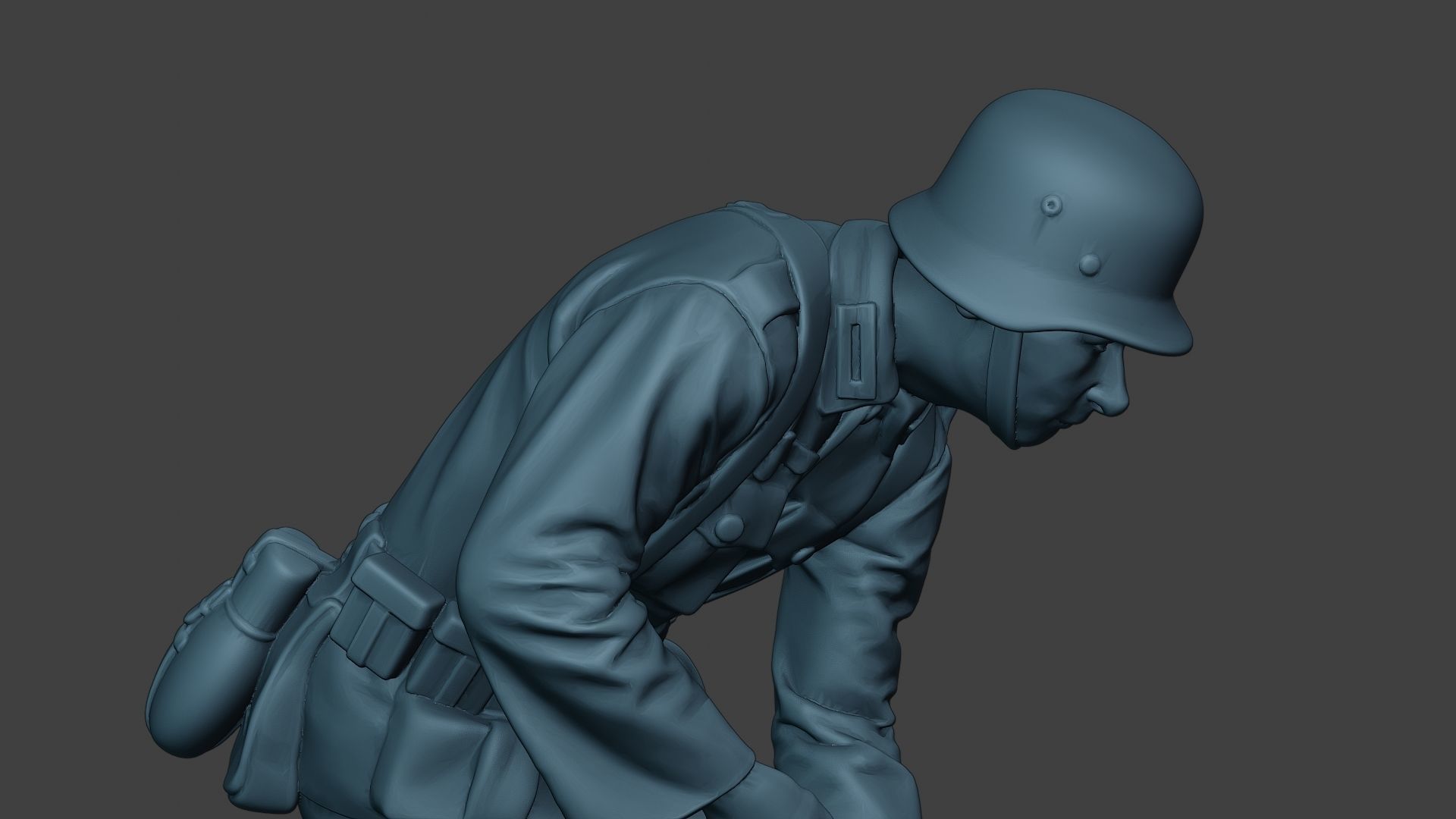 German soldier ww2 Digging G6 3D model 3D printable | CGTrader