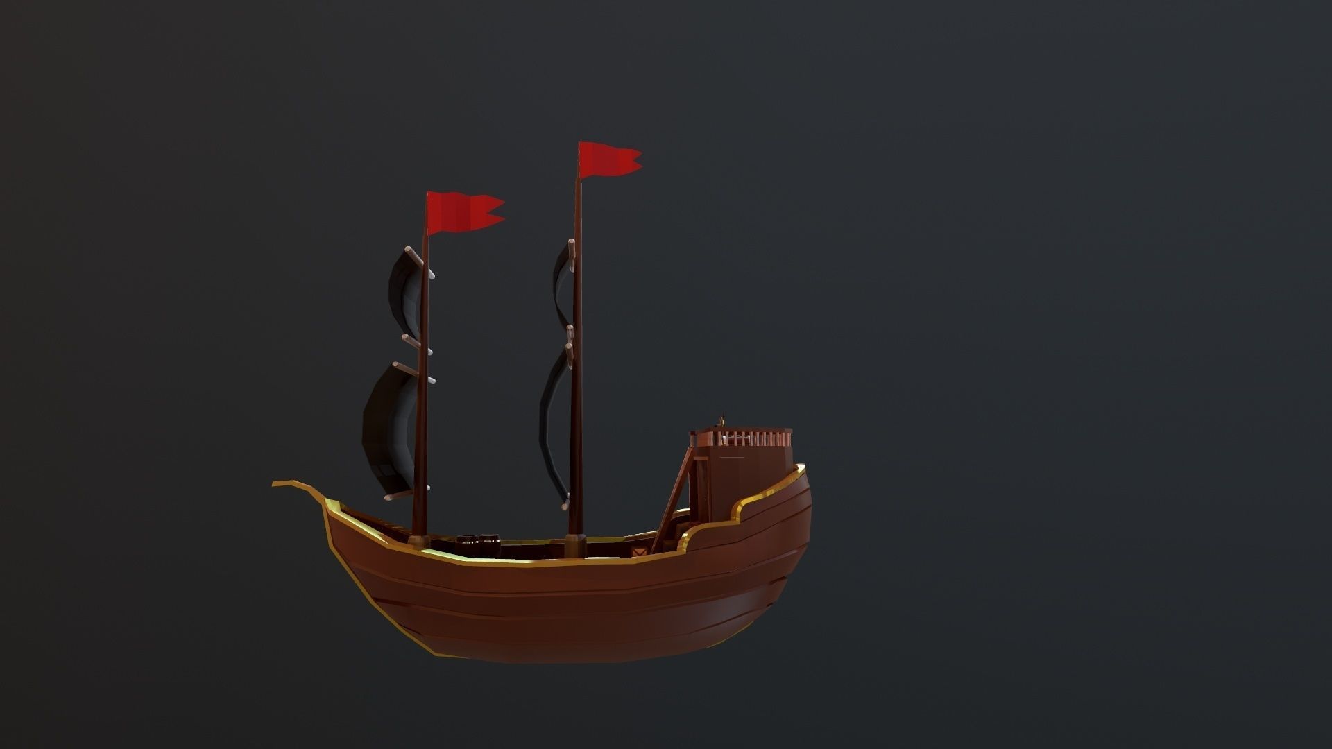 3D model Pirate ship VR / AR / low-poly | CGTrader
