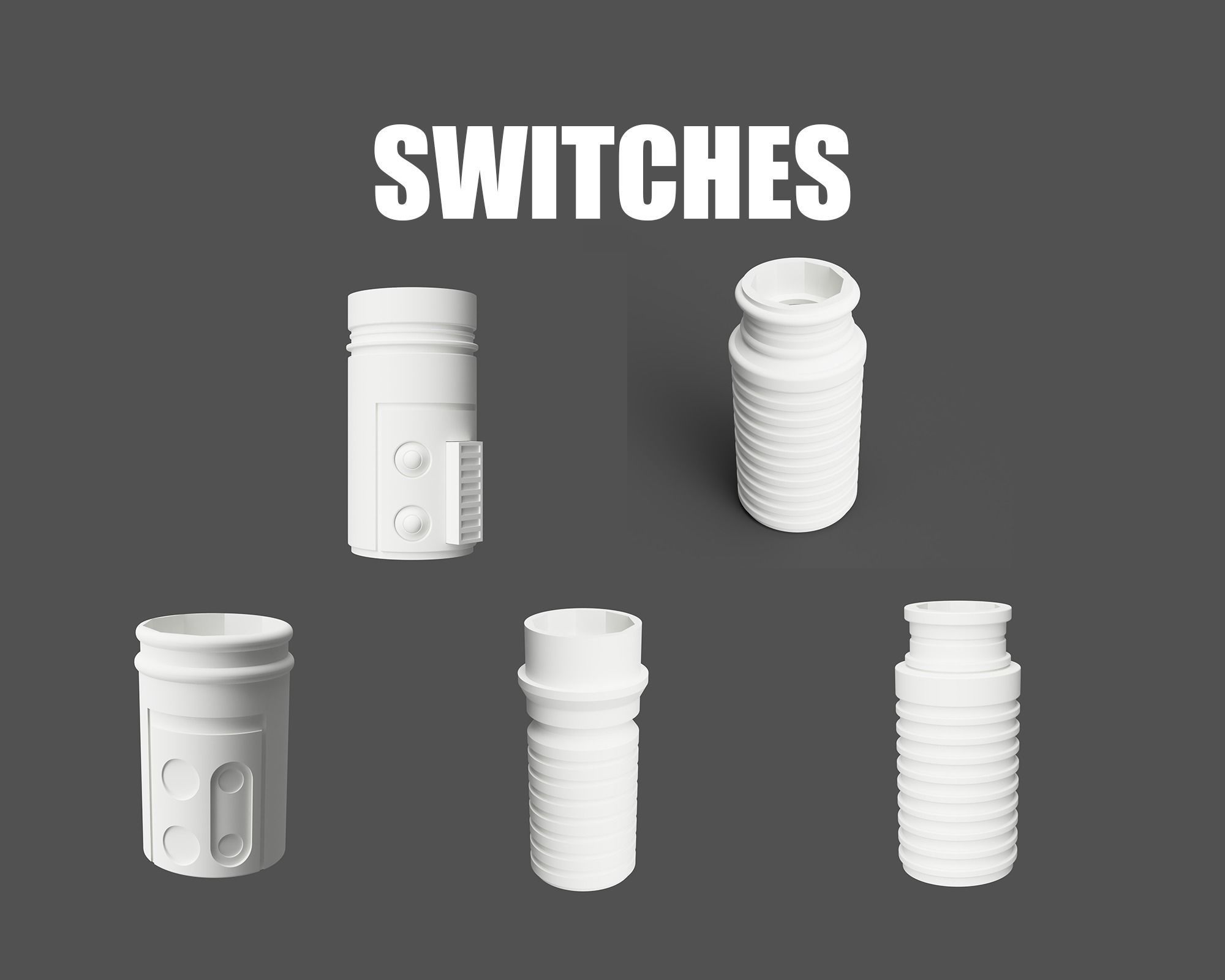 Battle of Geonosis Lightsaber Hilts 3D Printable 3D Model Collection ...