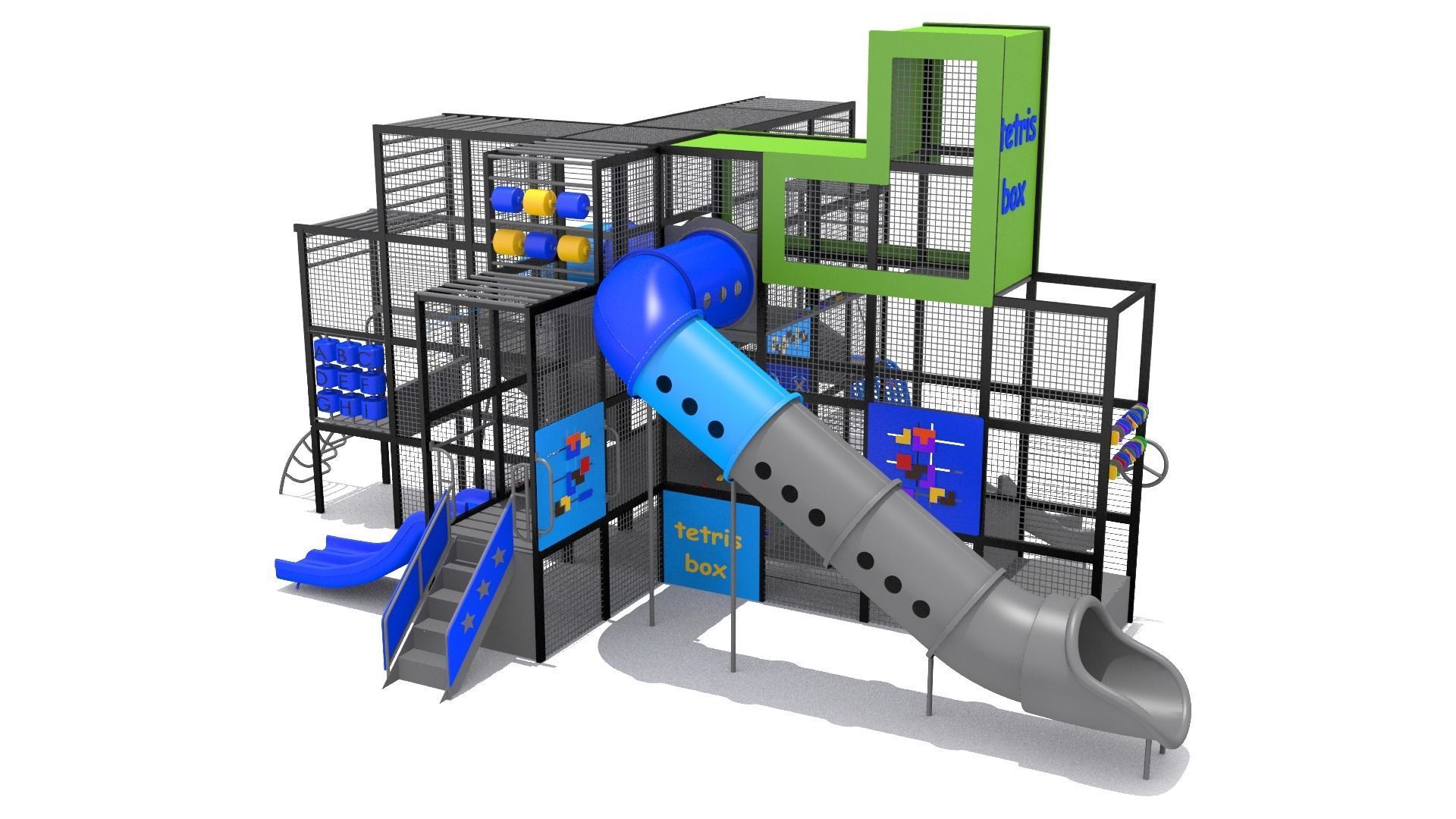 Playground- Tetris Box Playset 3D model animated | CGTrader