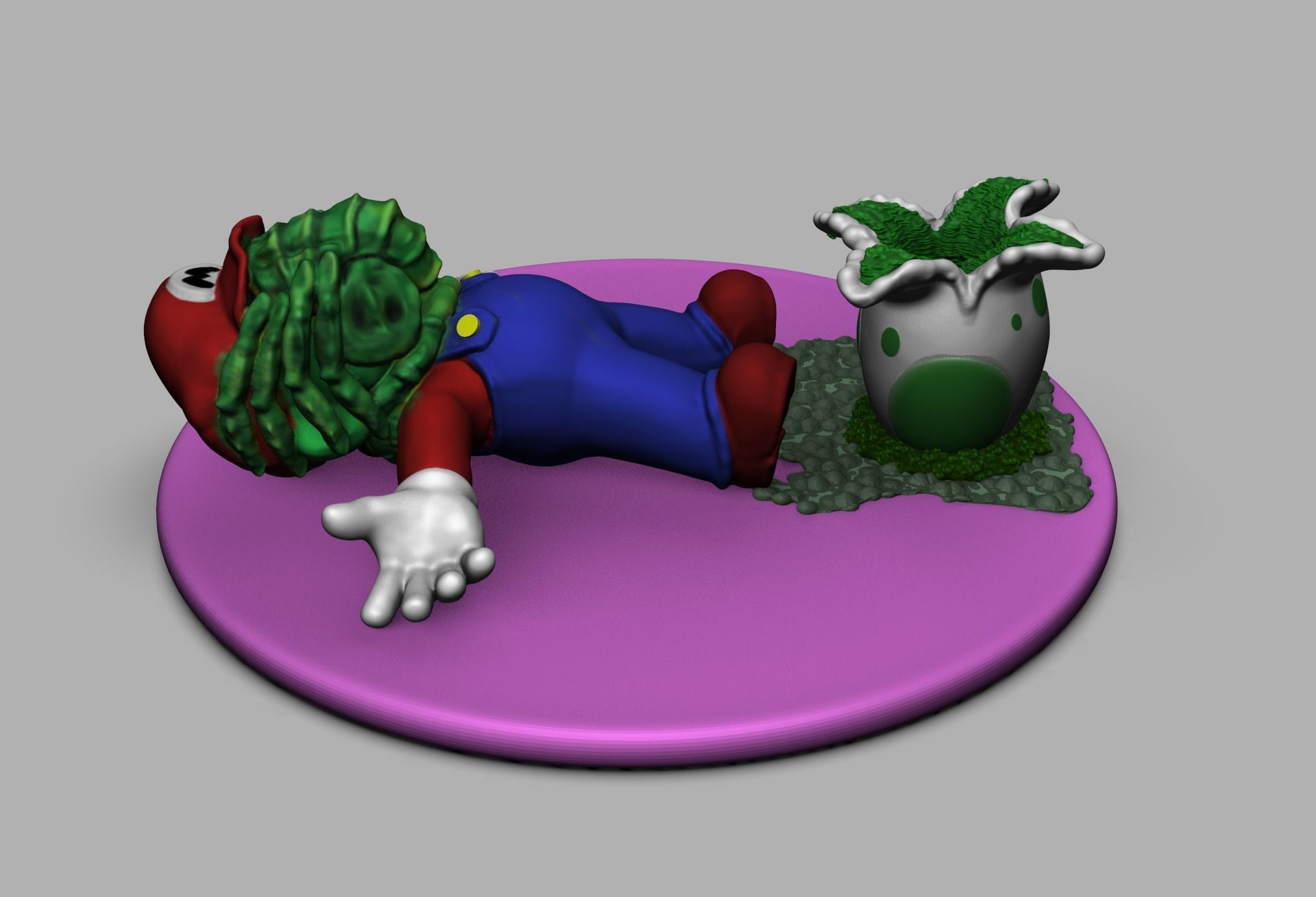 ALIEN XENOMORPH FACEHUGGER SUPPER MARIO 3D PRINTING DIORAMA 3D model 3D ...