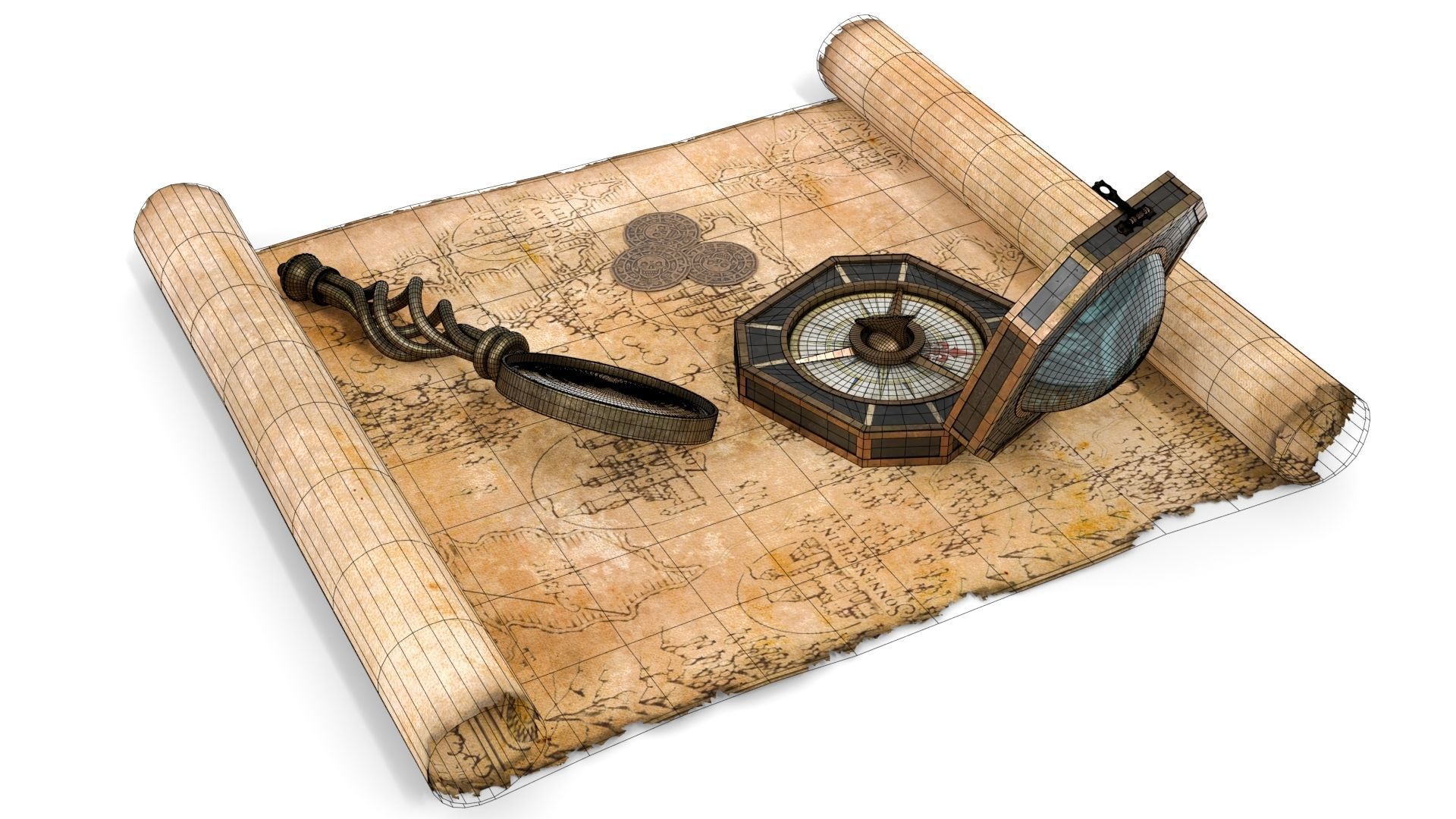 Ancient Treasure Hunter Kit 2 3D model | CGTrader