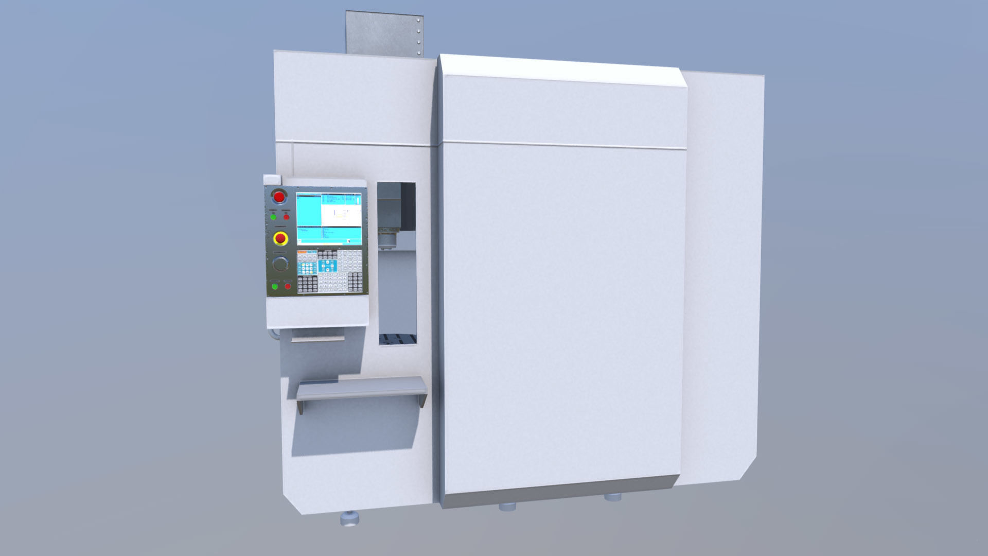 3D model CNC Milling machine Haas 750 Low-poly 3D model VR / AR / low ...