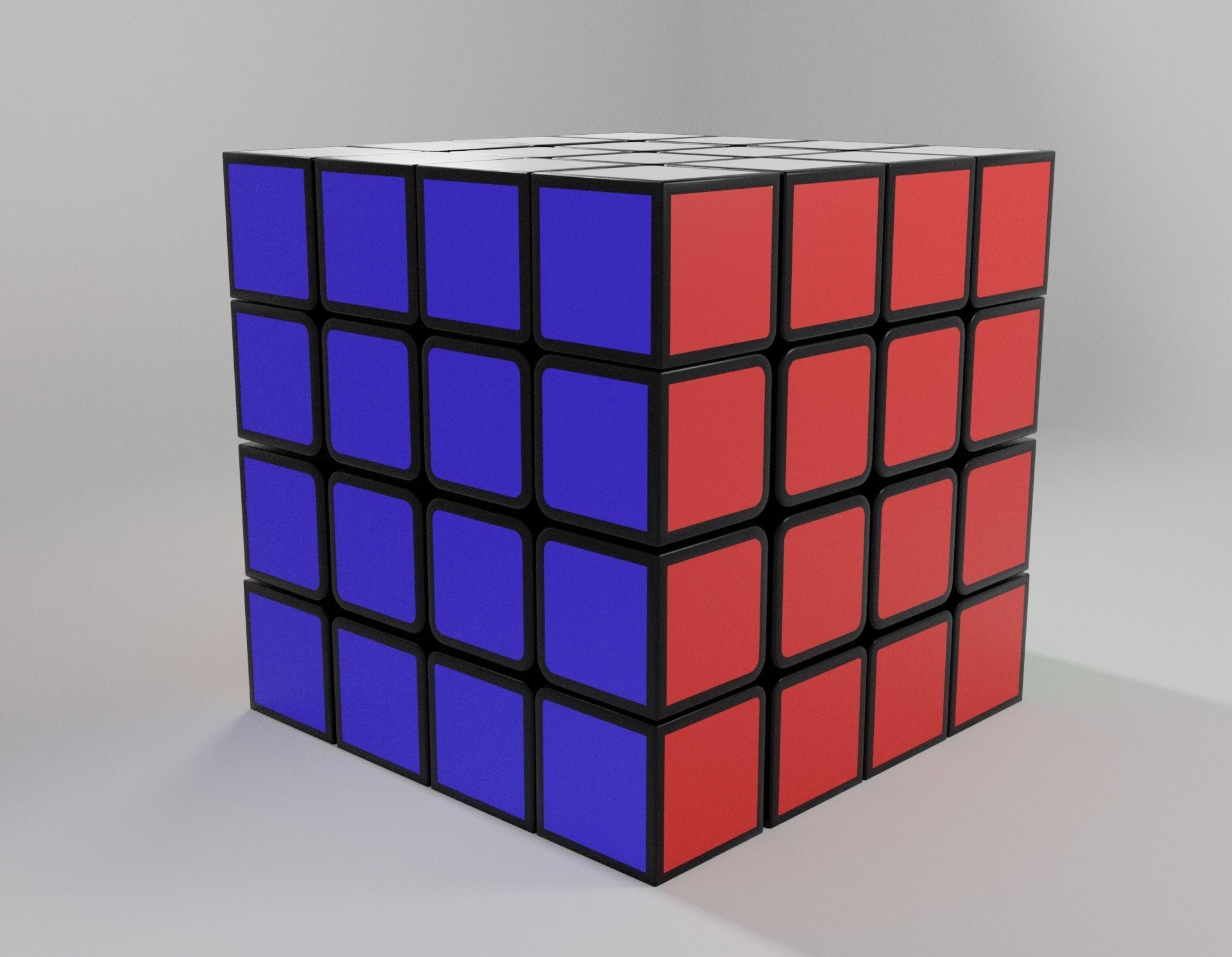 Rubiks cube 4 by 4 free 3D model | CGTrader