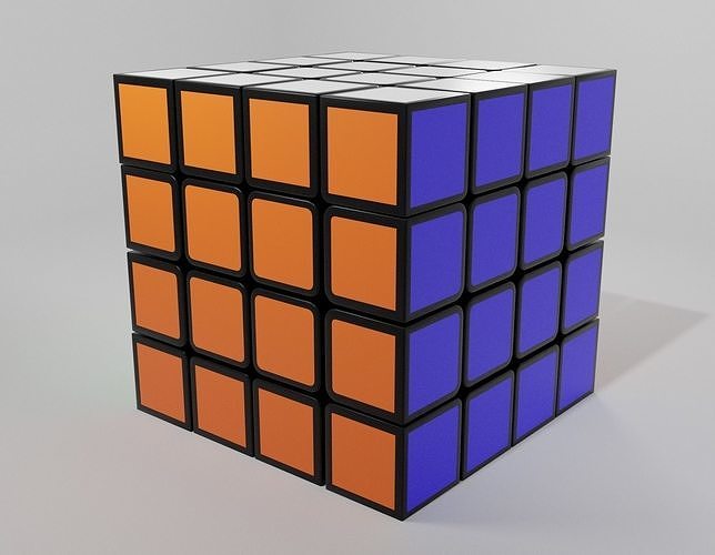 Rubiks cube 4 by 4 free 3D model | CGTrader