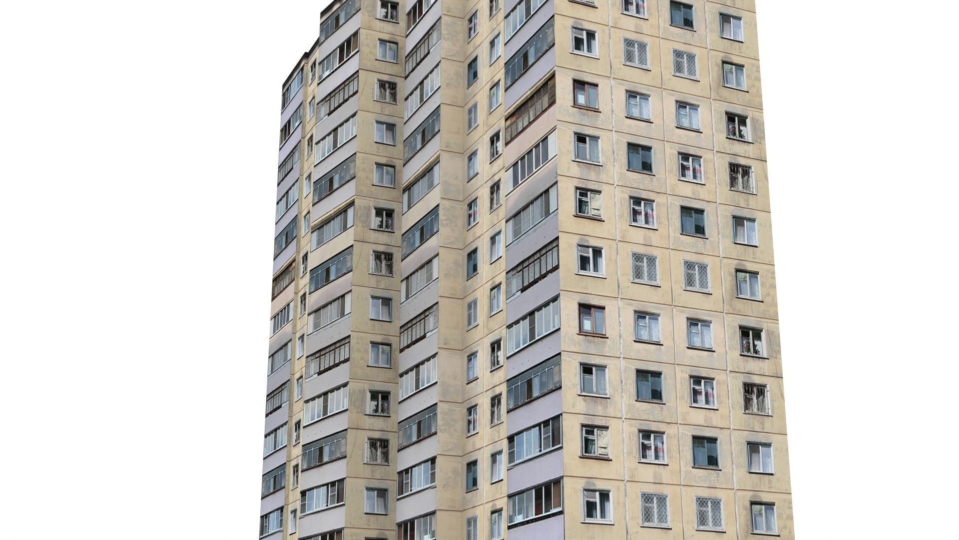 3D model 14 storey house VR / AR / low-poly | CGTrader