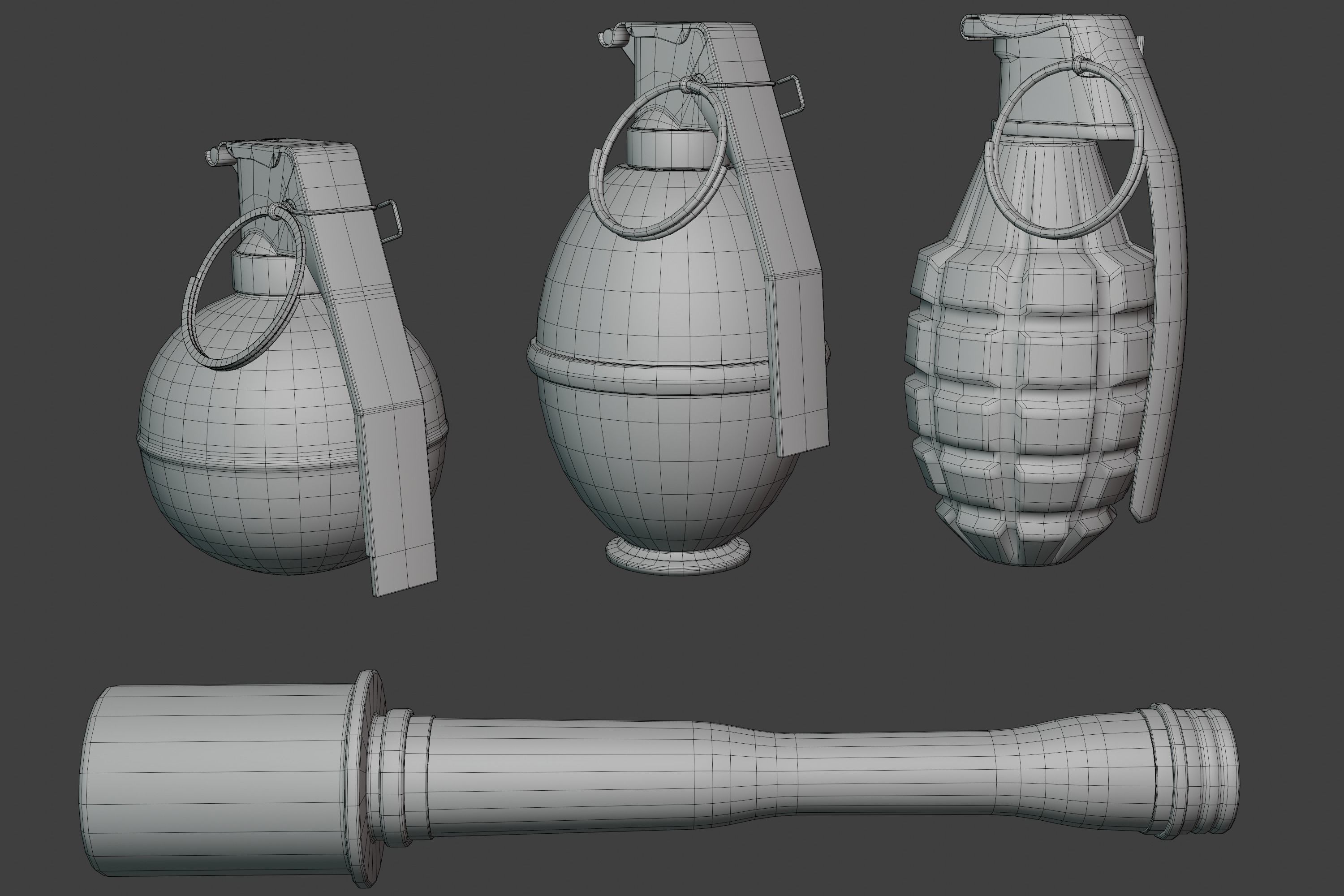 3D model Frag Grenade Collection VR / AR / low-poly | CGTrader