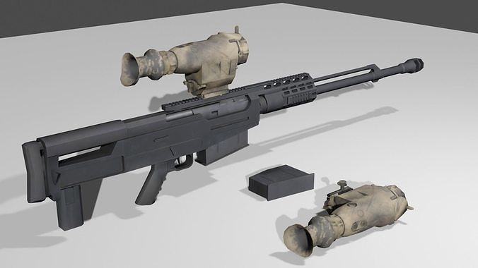 3D model AS50 sniper gun VR / AR / low-poly | CGTrader
