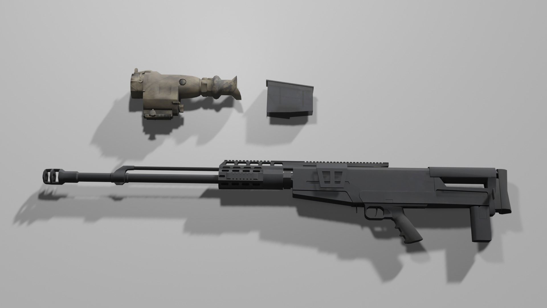 3D model AS50 sniper gun VR / AR / low-poly | CGTrader