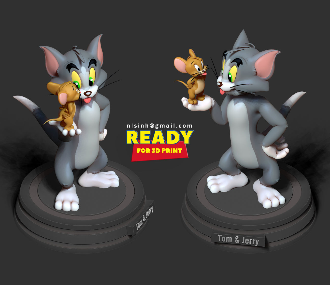 Tom and Jerry 3D model 3D printable | CGTrader