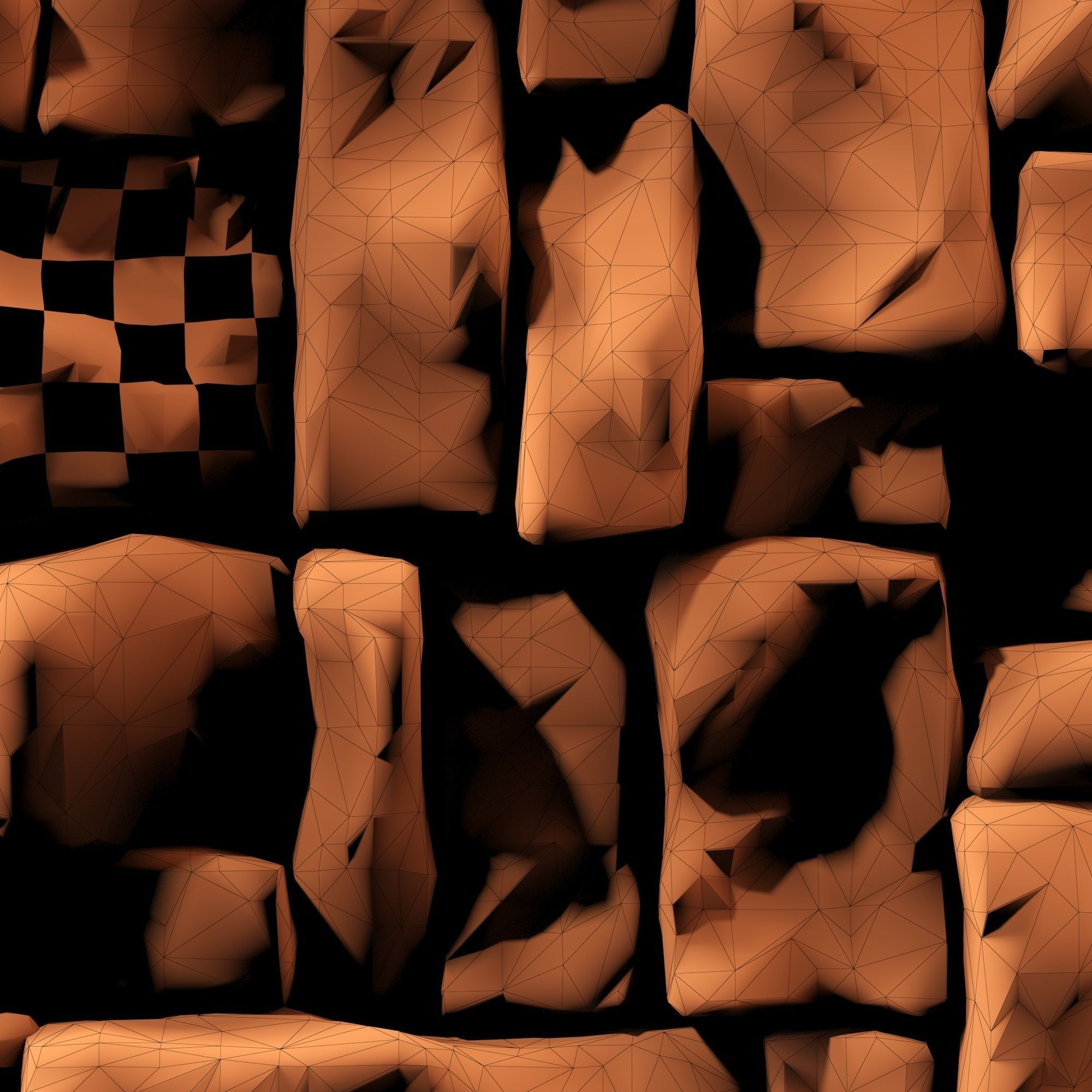 Panel Big Rock block stone n2 3D model | CGTrader