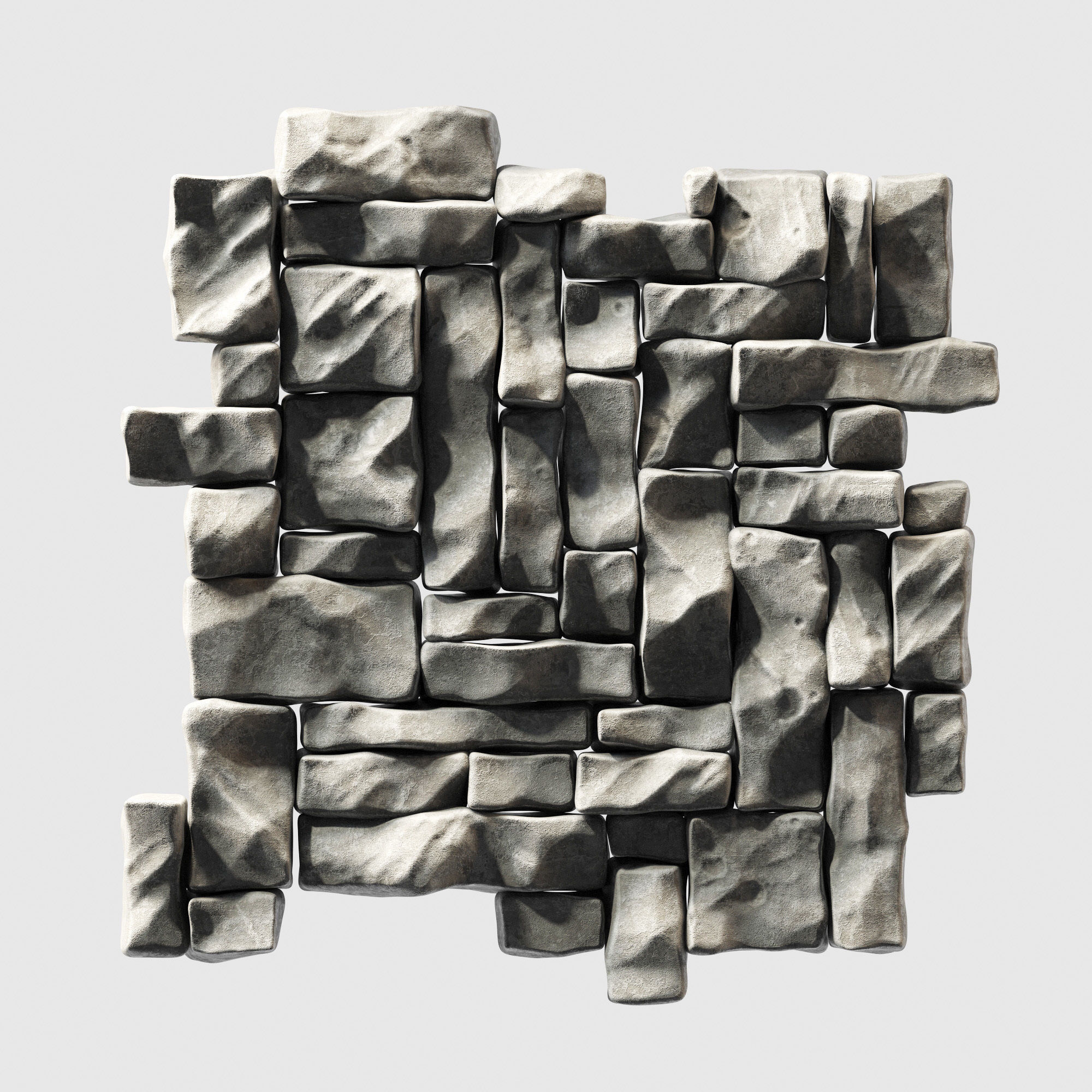 Panel Big Rock block stone n2 3D model | CGTrader