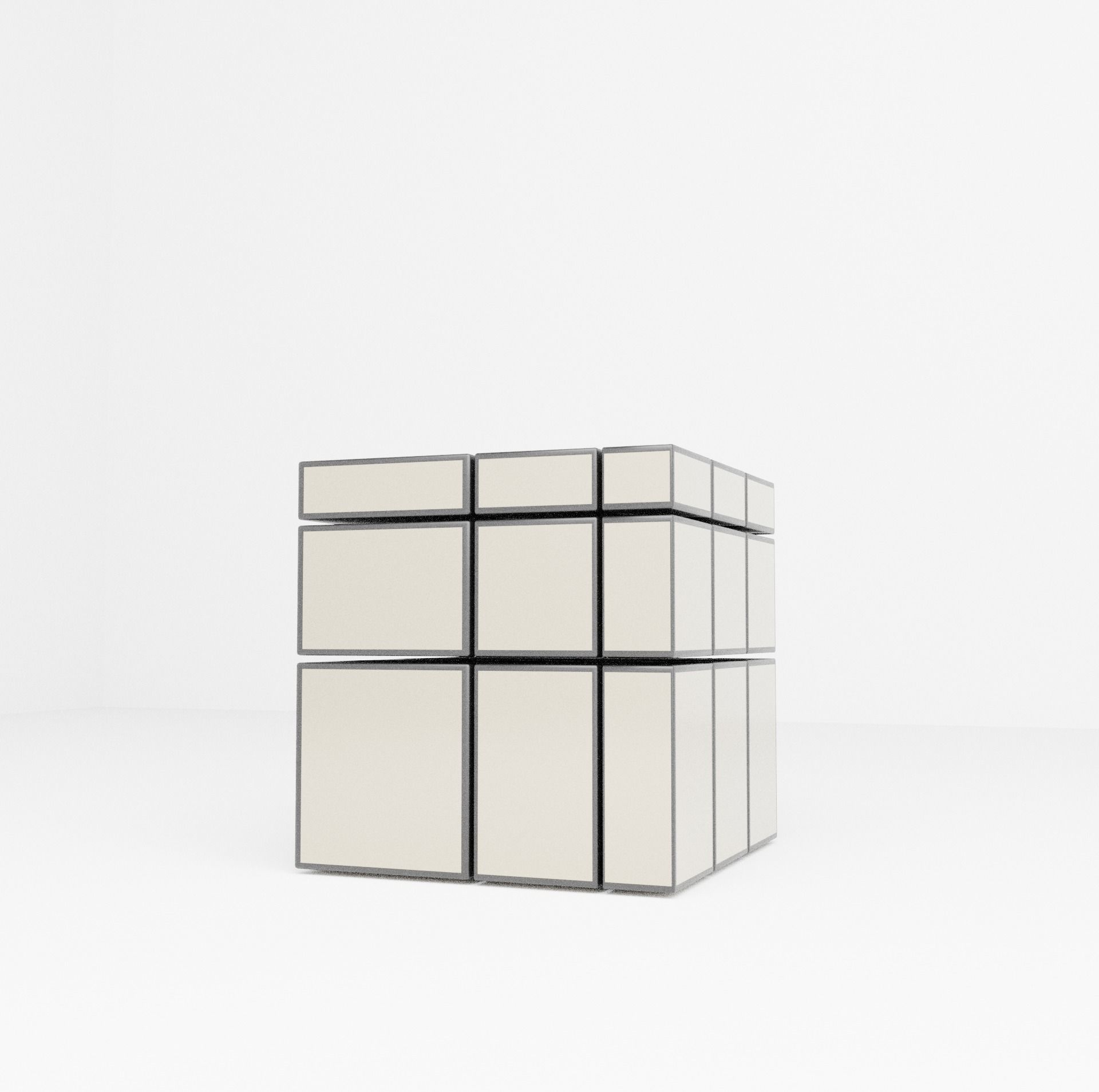 3D model Mirror Rubiks Cube VR / AR / low-poly | CGTrader